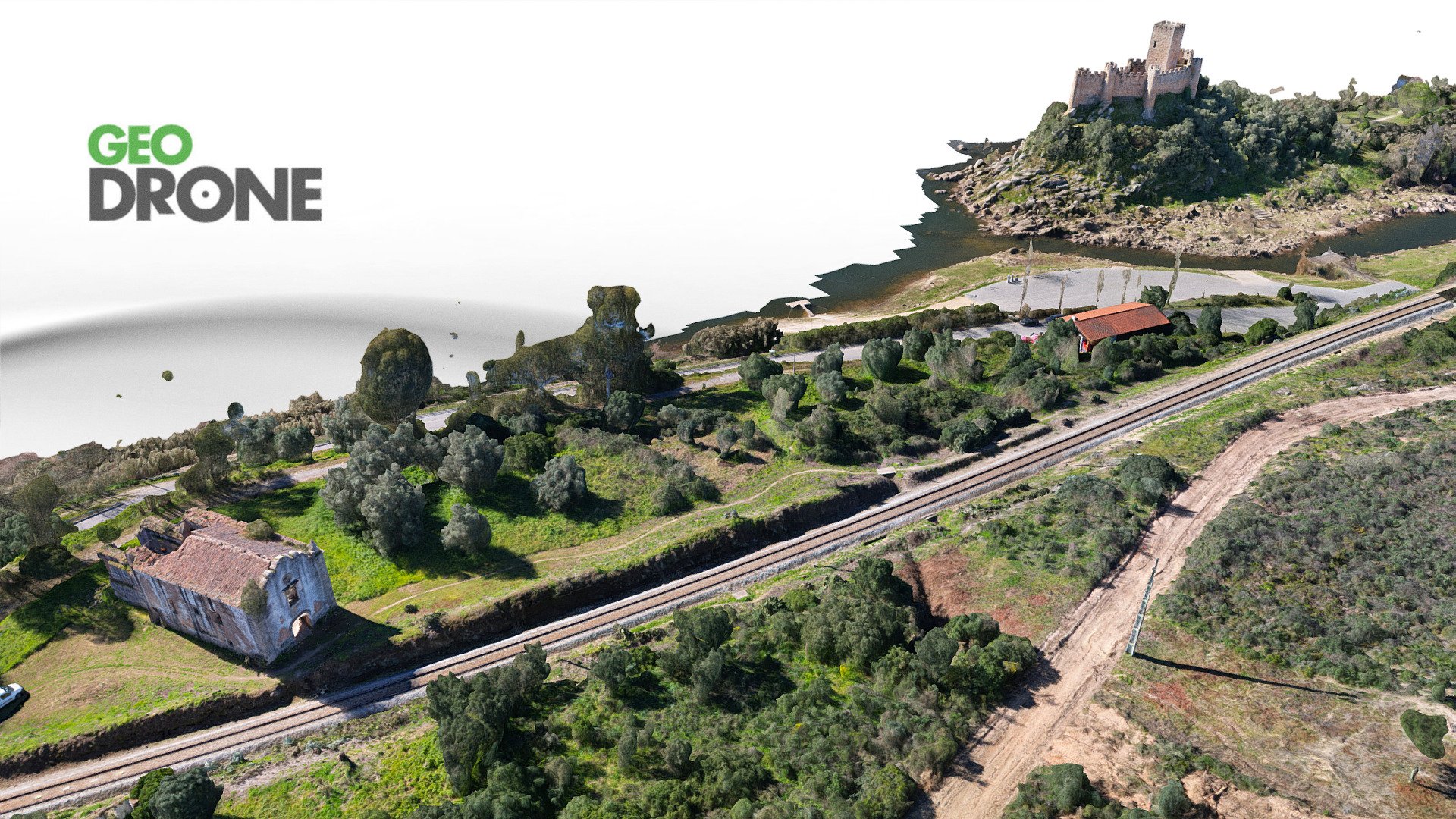 Castelo de Almourol e Convento Senhora do Loreto - 3D model by GEODRONE ...