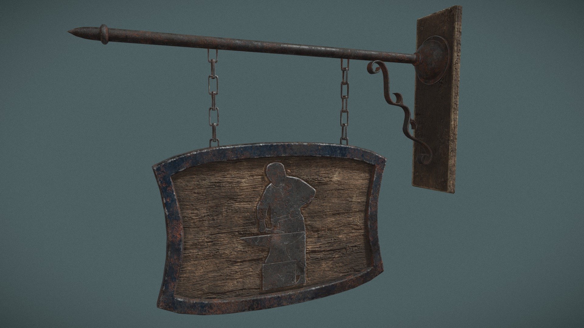 Blacksmith_Sign_FBX - Buy Royalty Free 3D model by GetDeadEntertainment ...