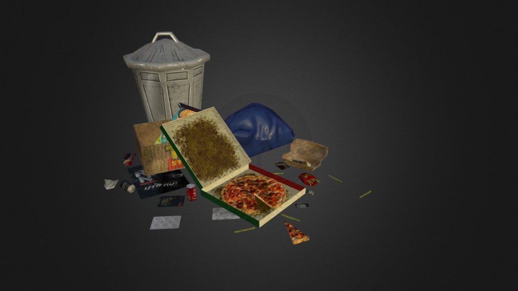 Trash scene - 3D model by mclennan92 [c2162b6] - Sketchfab