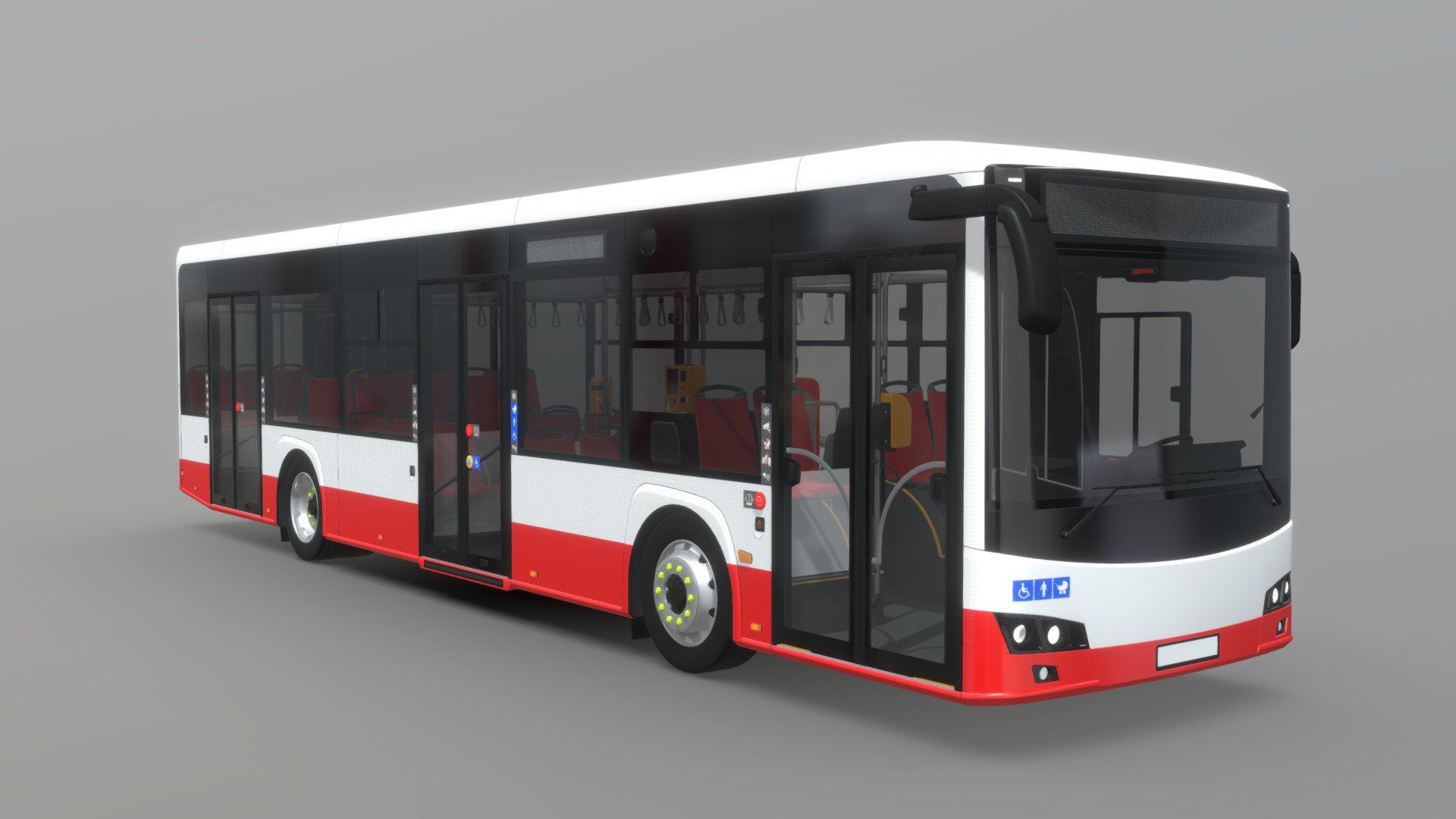 Low-Floor City Bus II Gen [Full Interior] - Buy Royalty Free 3D model ...