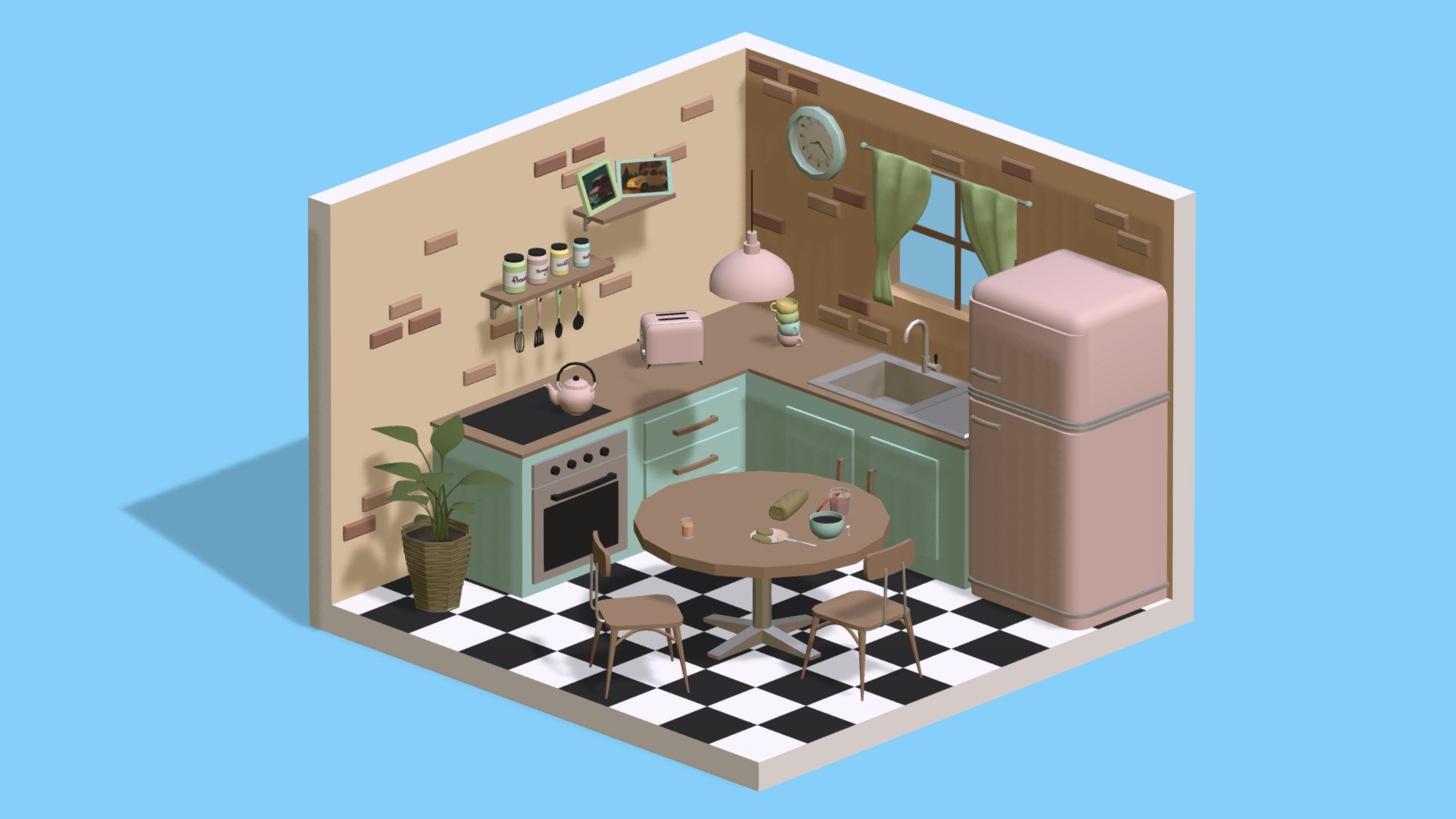 Kitchen - Buy Royalty Free 3D model by ApprenticeRaccoon [c21bef3 ...