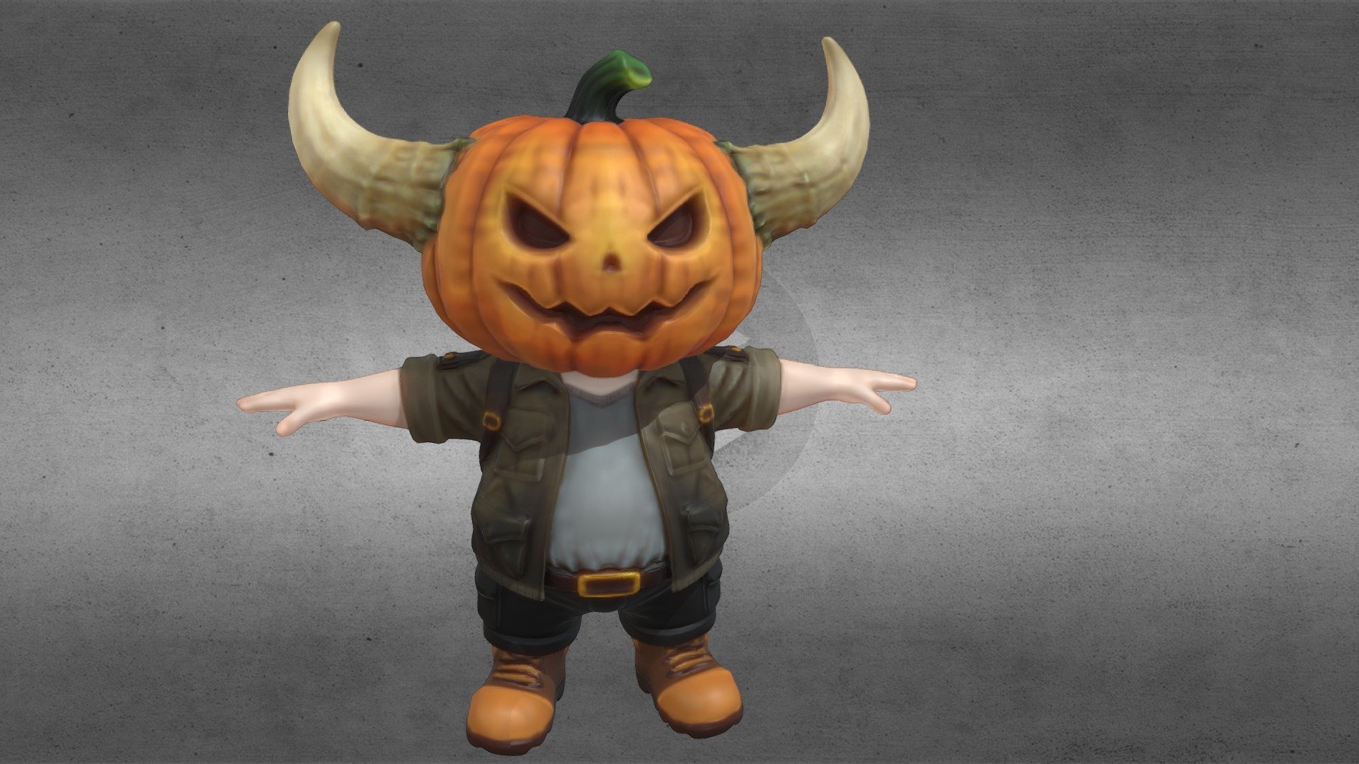 Pumpkin_Monster - 3D model by Lin-yan [c21dcb1] - Sketchfab
