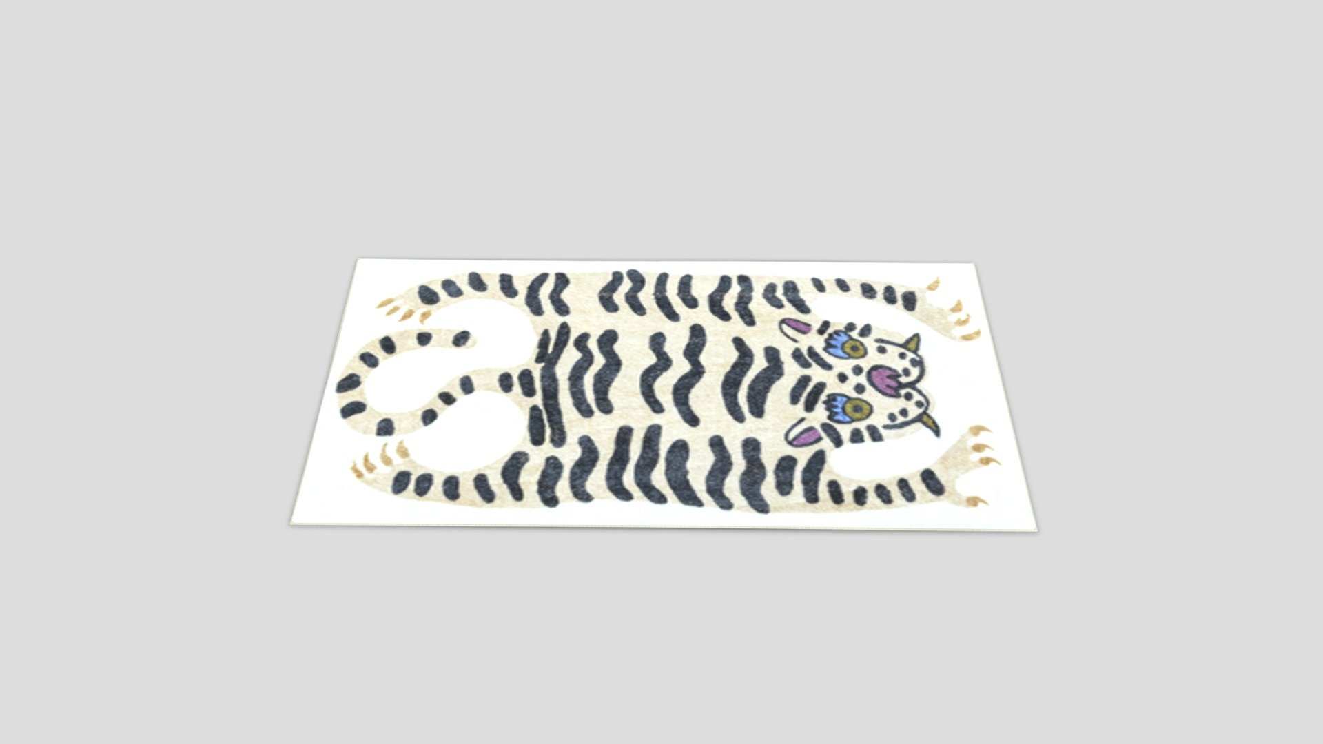 Tibetan tiger animal rug carpet - Buy Royalty Free 3D model by interior ...