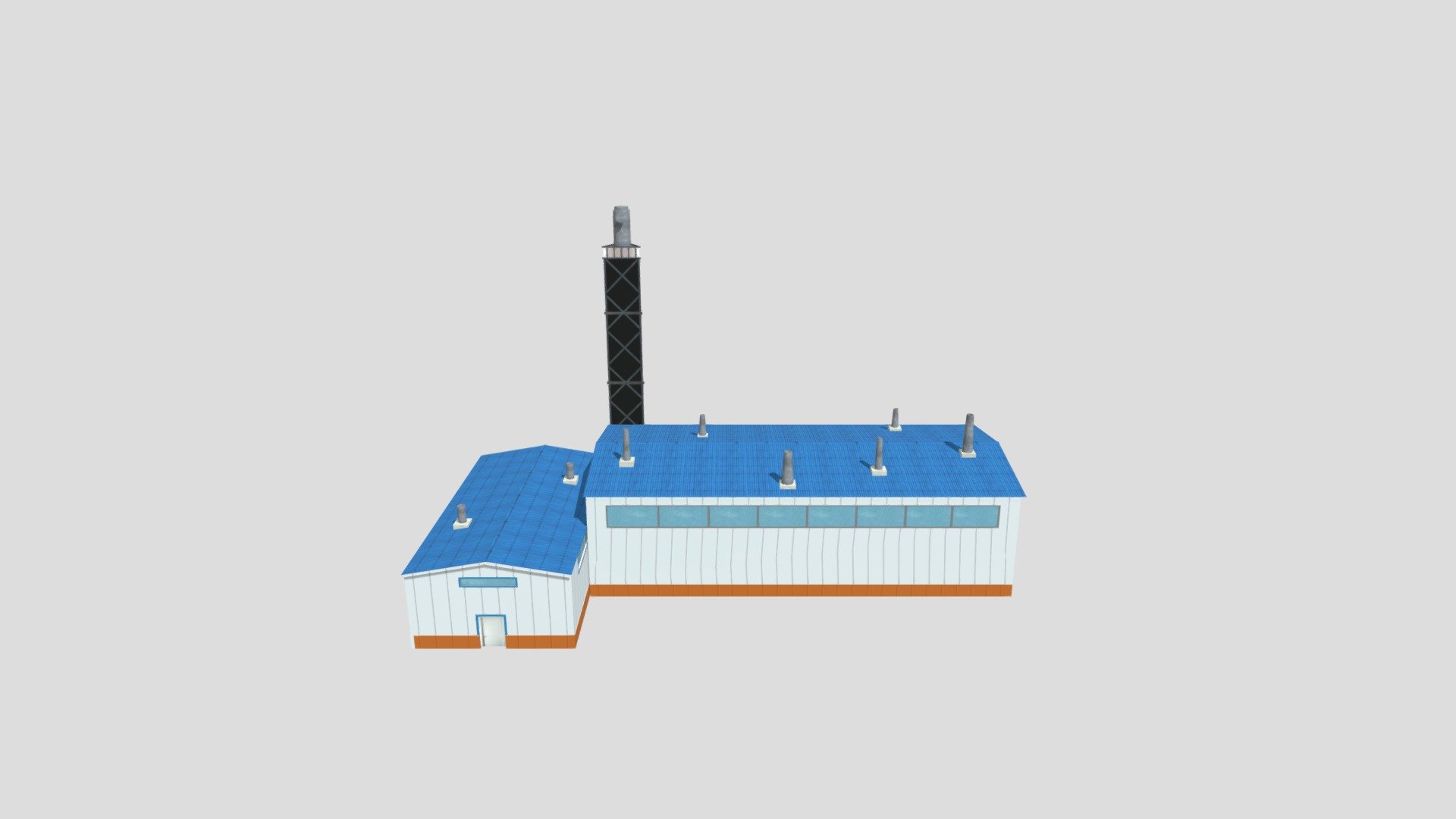 Industrial building plant factory 3 - 3D model by arpoint [c221c38 ...
