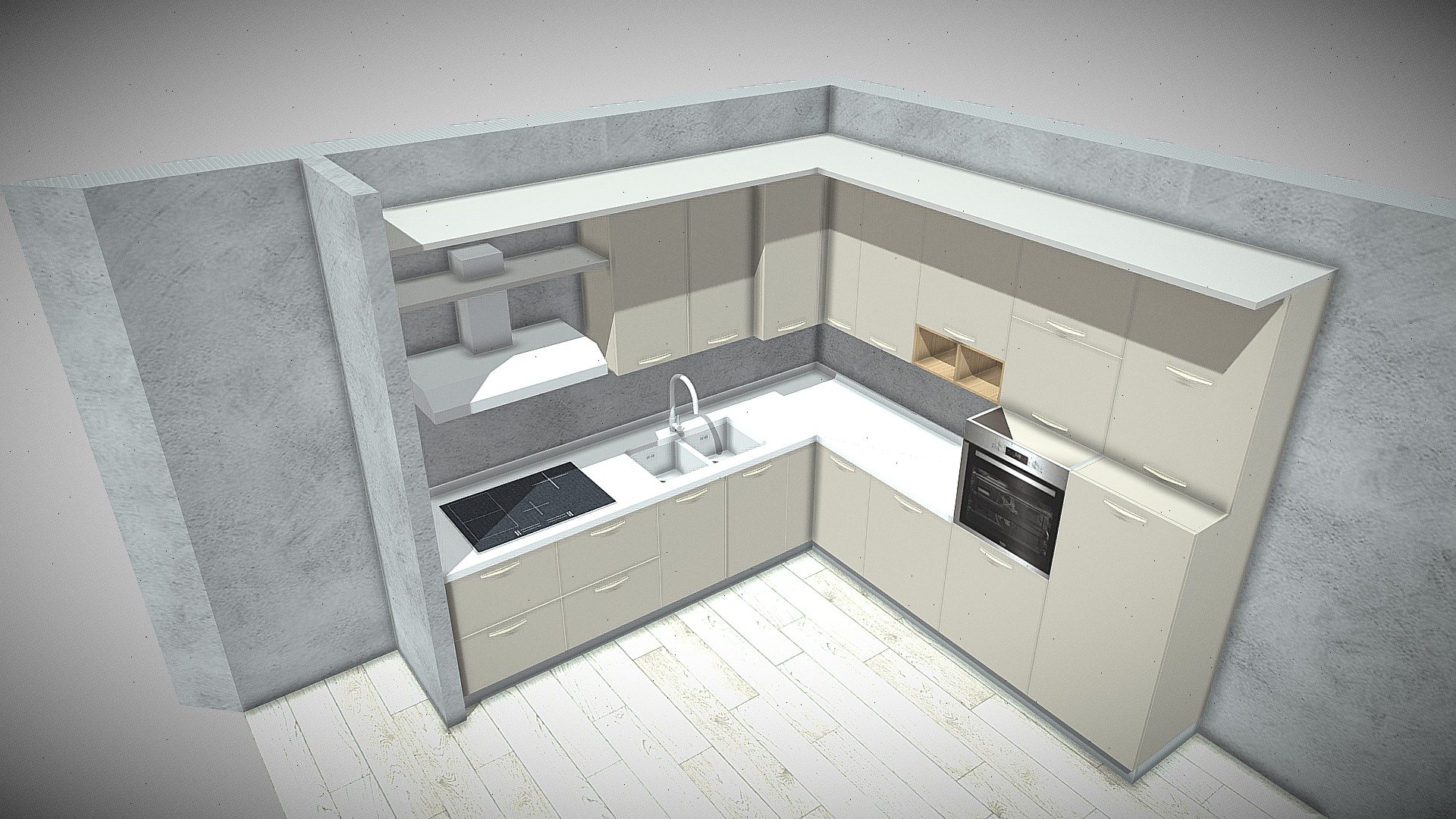 Kitchen example - Download Free 3D model by baldoVReal [c22247e ...