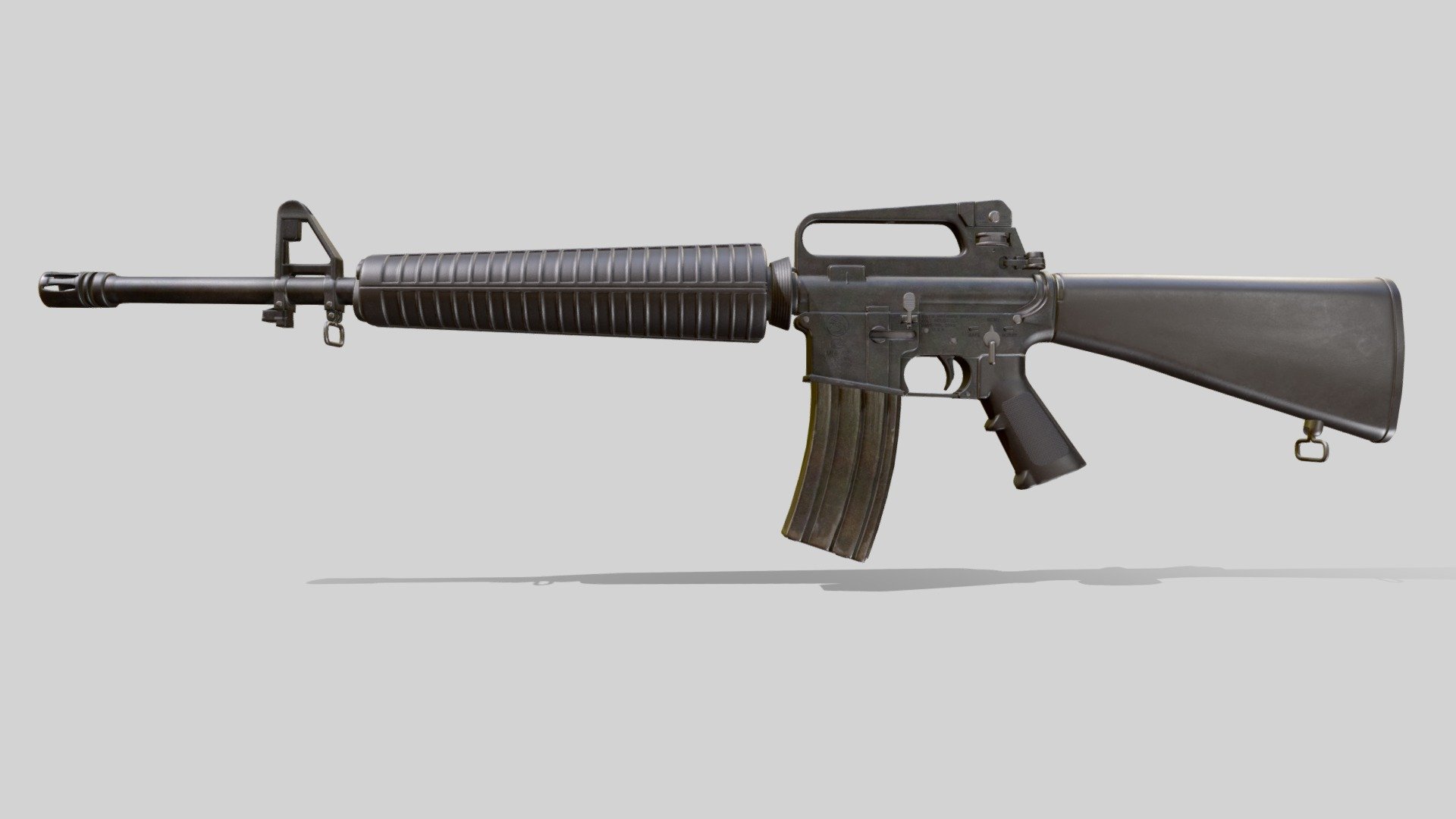 M16A2 Rifle - 3D model by anton_lipatnikov [c22390f] - Sketchfab