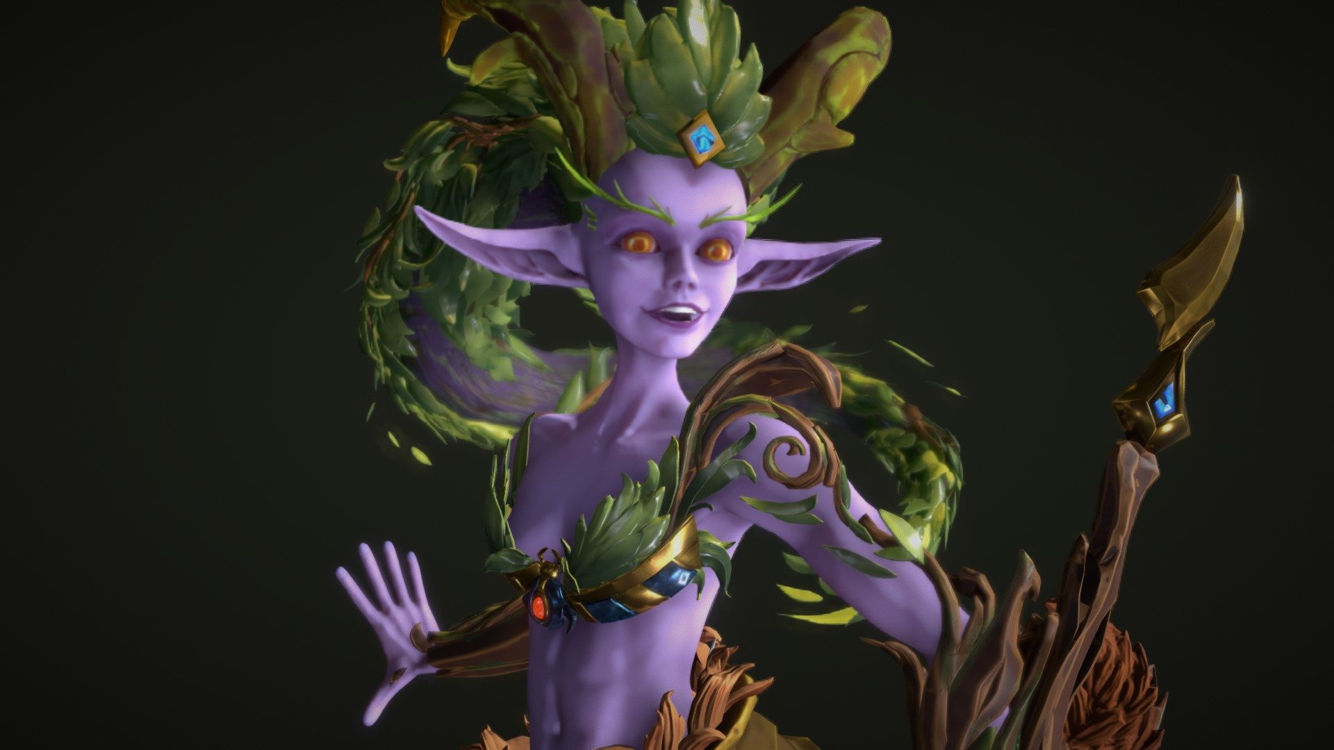 Stylized character Lunara - 3D model by kysylychak [c228175] - Sketchfab
