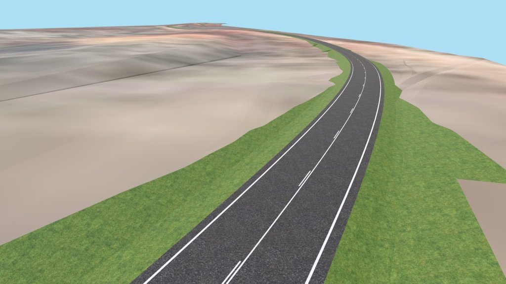 Rural Road - 3D model by andrewbanson [c22ab00] - Sketchfab