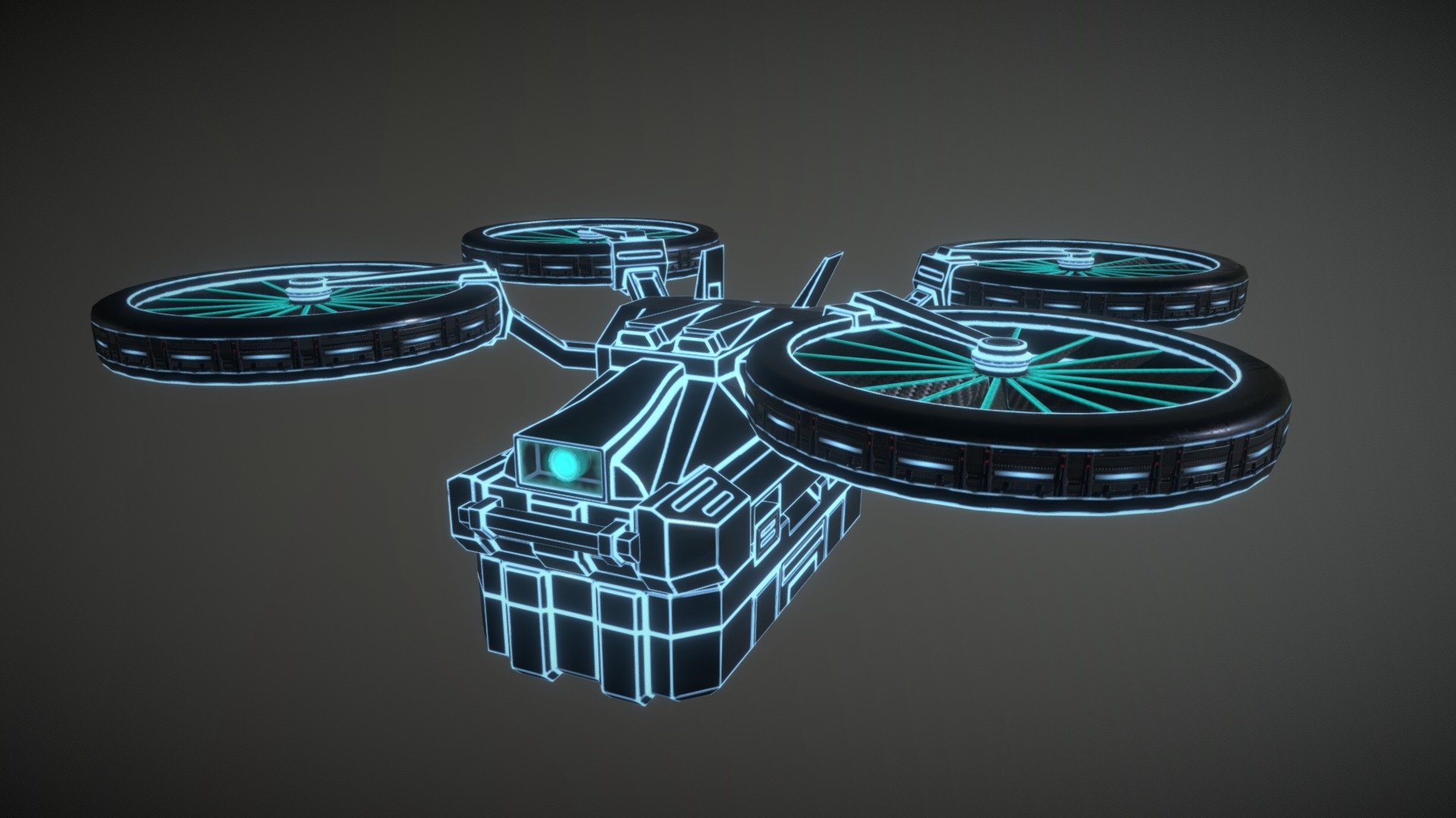 Delivery drone Gameready (Free) - Download Free 3D model by Egor ...