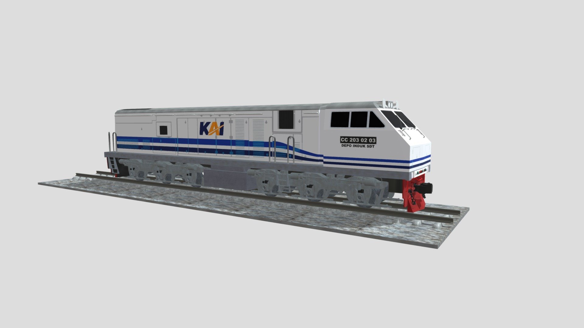 GE U20C Locomotive (CC 203 02 03 SDT) - 3D model by Mr_Gopal918 ...