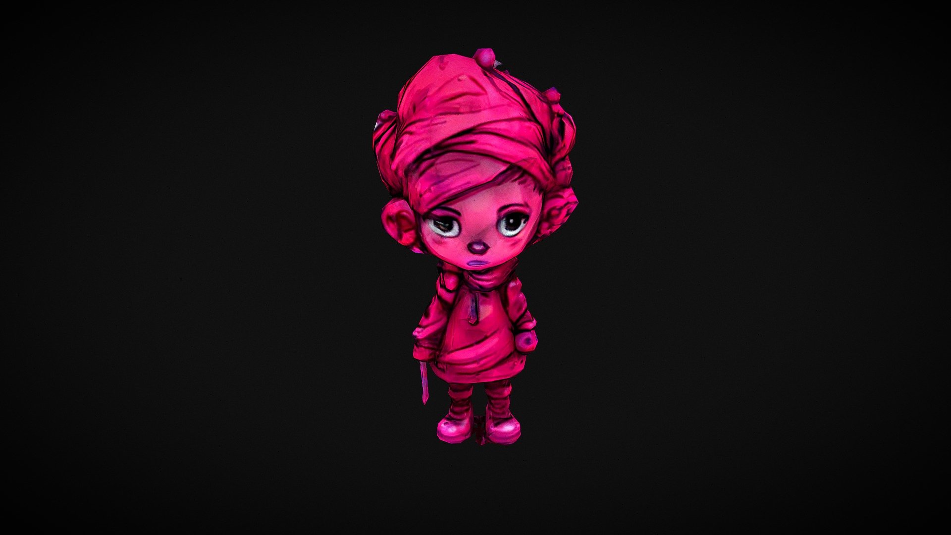 "Vibrant Violet Delight: A Cartoon Character wit - Download Free 3D ...