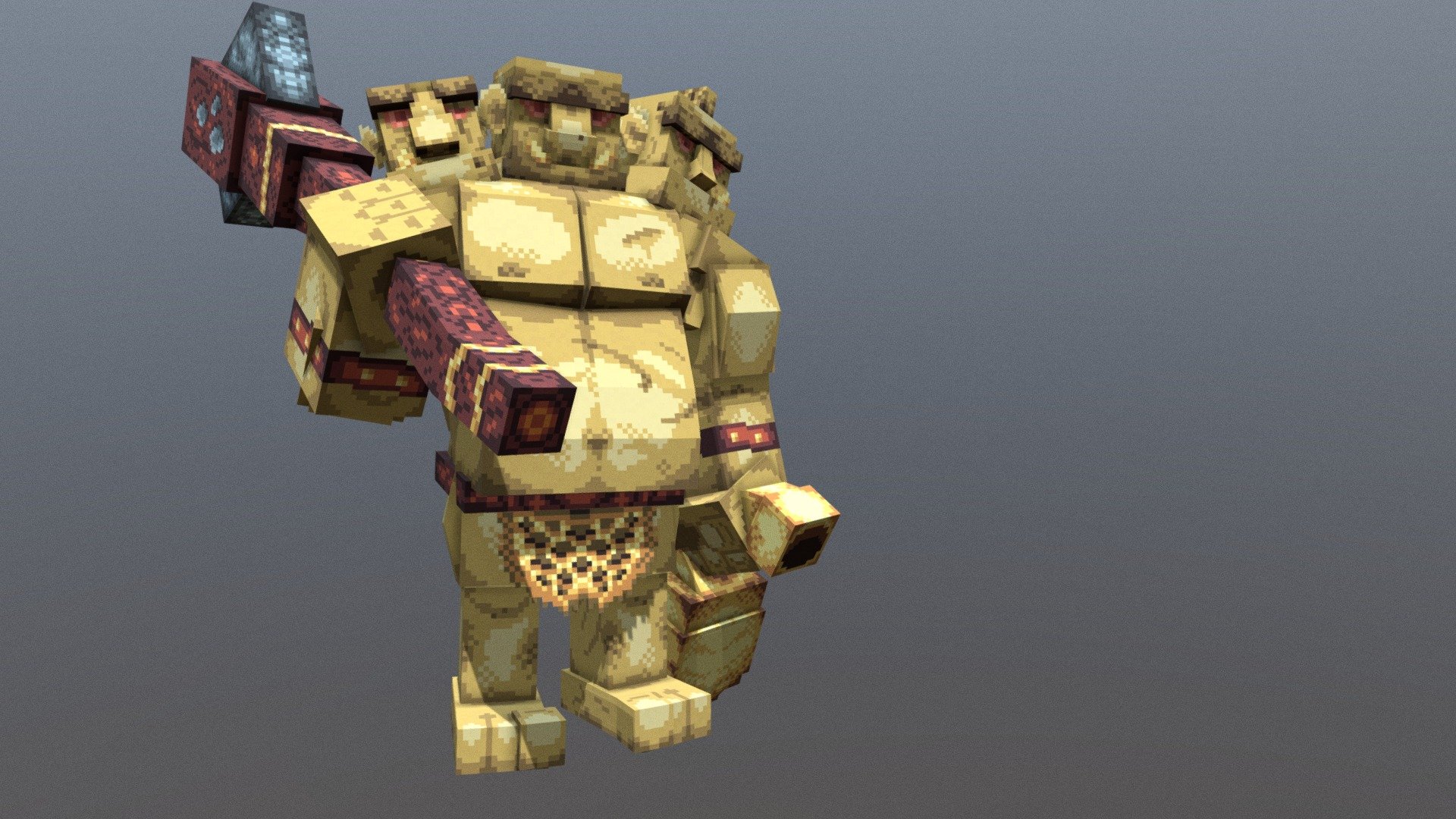 Three-headed ogre [Forge] - 3D model by Kaput-protivogaz [c23da9d ...