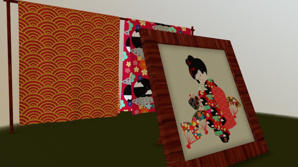 Japan Frame - 3D model by Siriphon (@einherjar) [c23f0f4] - Sketchfab
