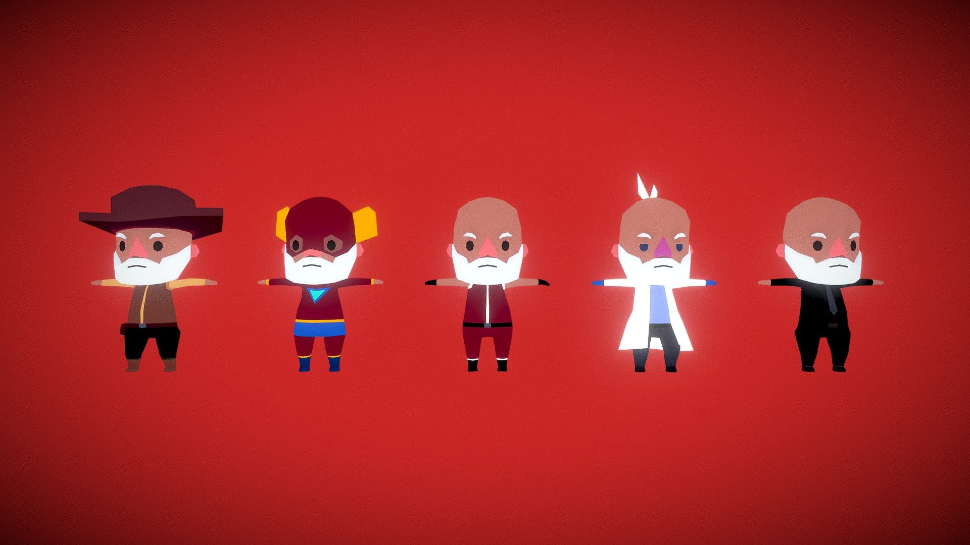 Low Poly Game Character Skins [ PACK | RIGGED] - Download Free 3D model ...