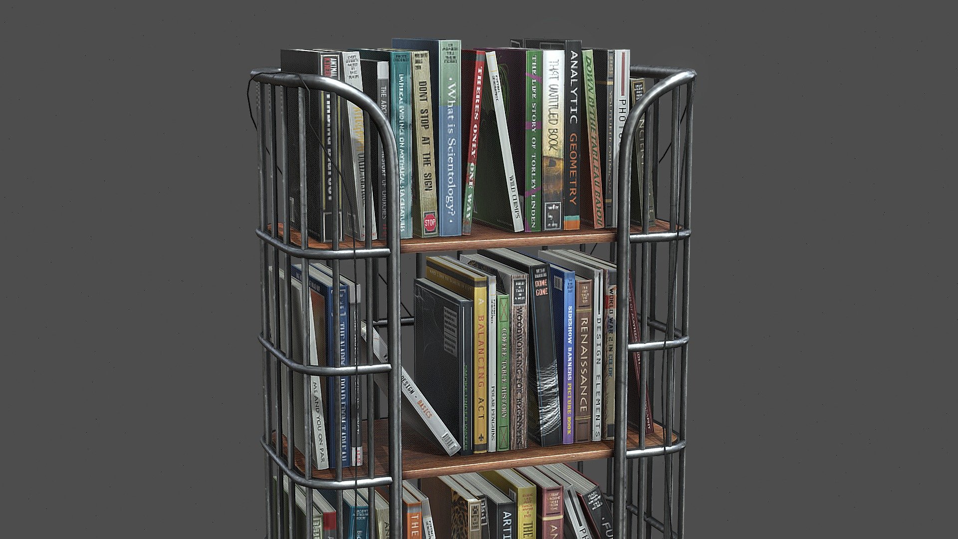 Bookshelf 3D Model - 3D model by ₦₥₵ ฿₵ (@nmcbc) [c2453a0] - Sketchfab