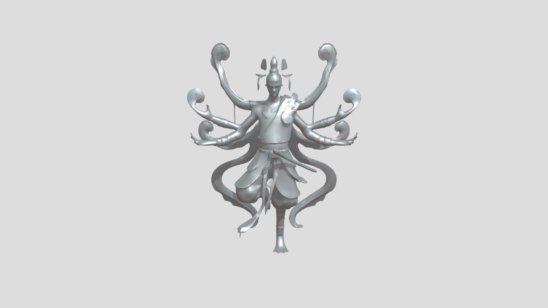 mythical multi-armed figure - 3D model by brunomateu99 [c24778f ...
