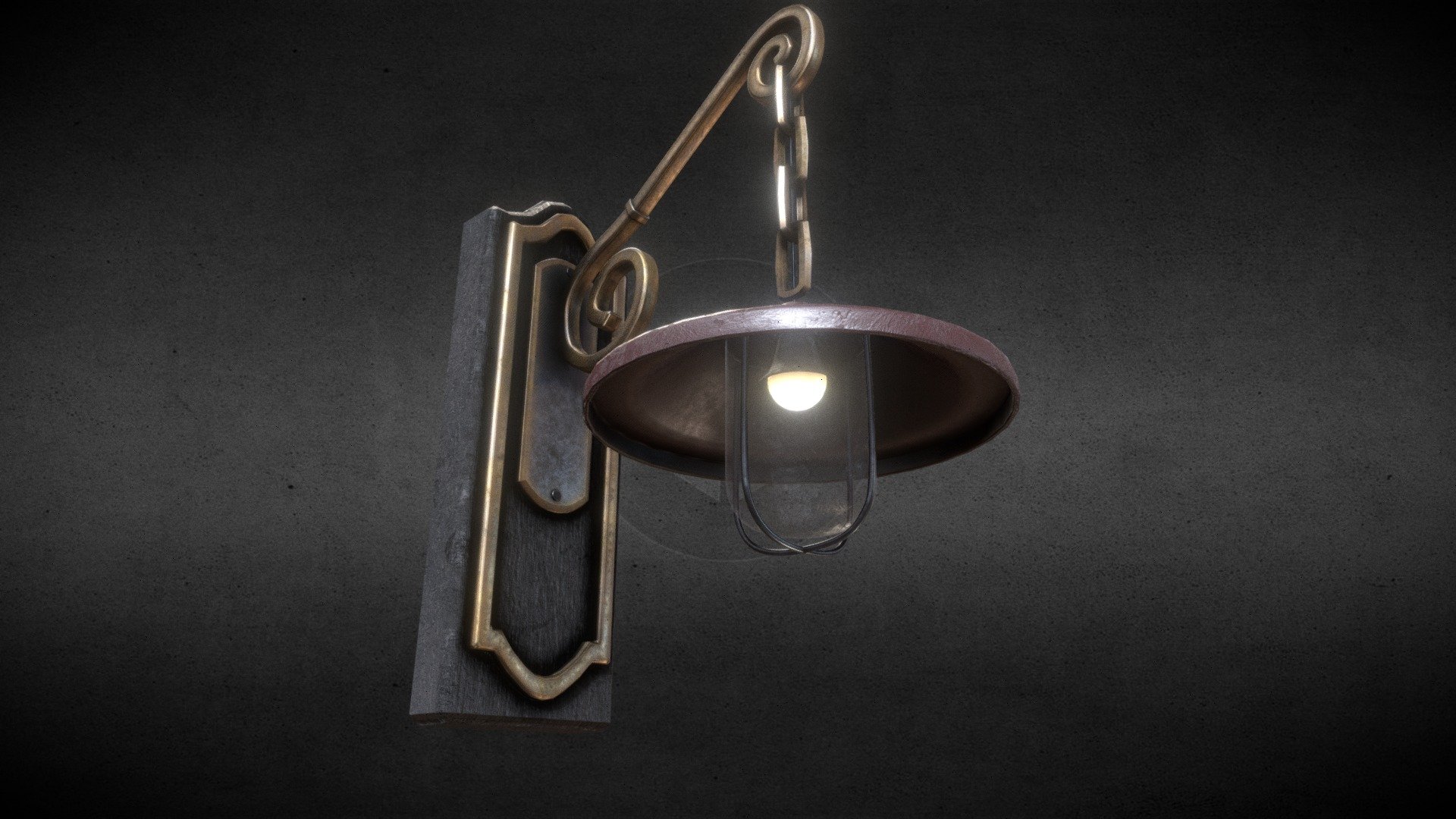 old wall lamp - Download Free 3D model by batata (@i55121127) [c24d638 ...