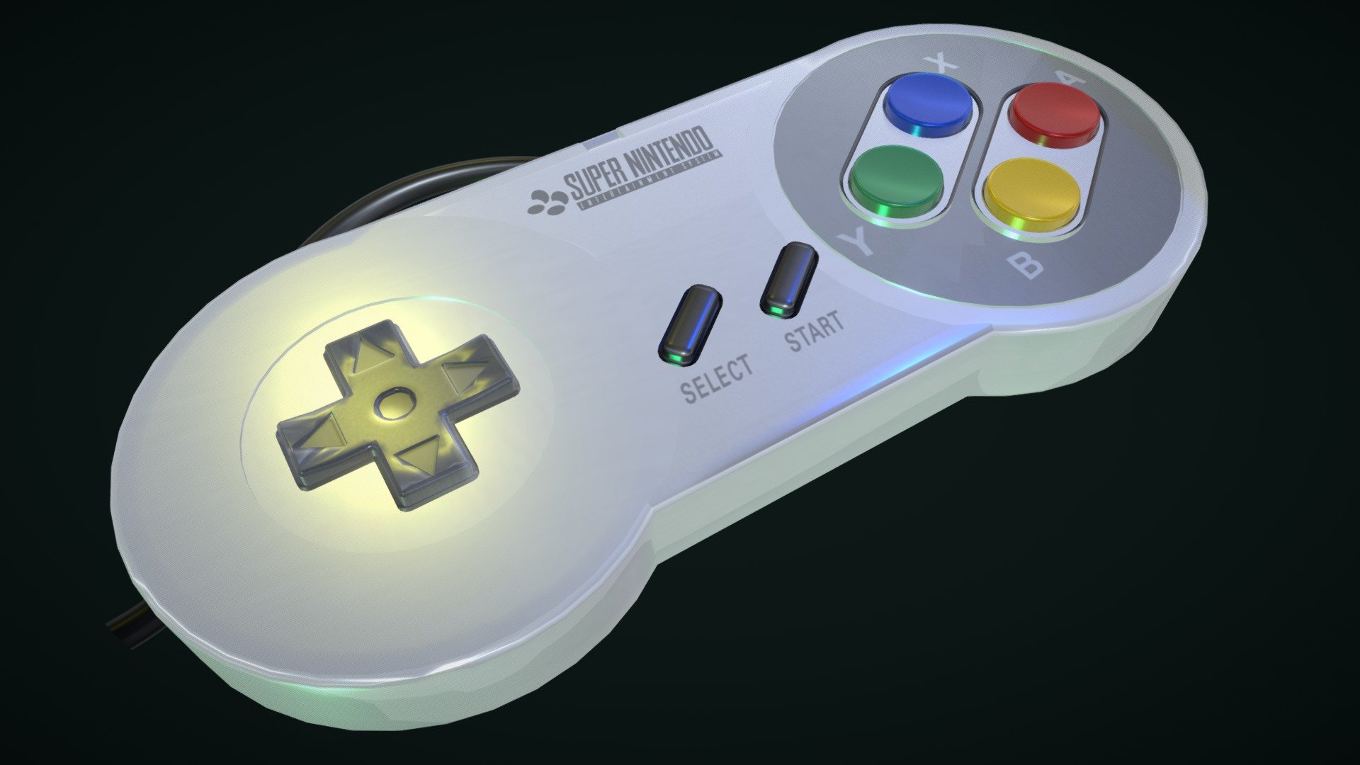 SNES Controller - 3D model by AnonyMoo [c24d8ca] - Sketchfab