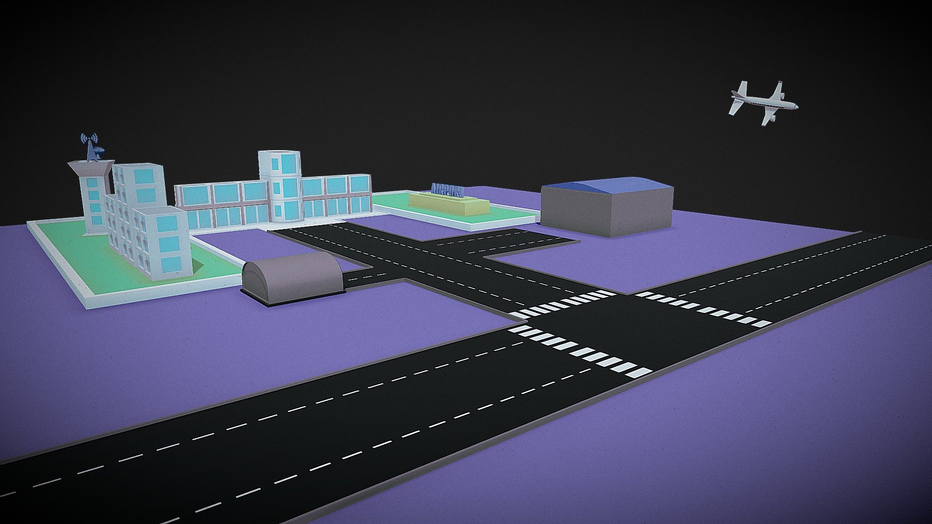 Low Poly Airport : Where Stories Take Flight - 3D model by itsbhargav02 ...