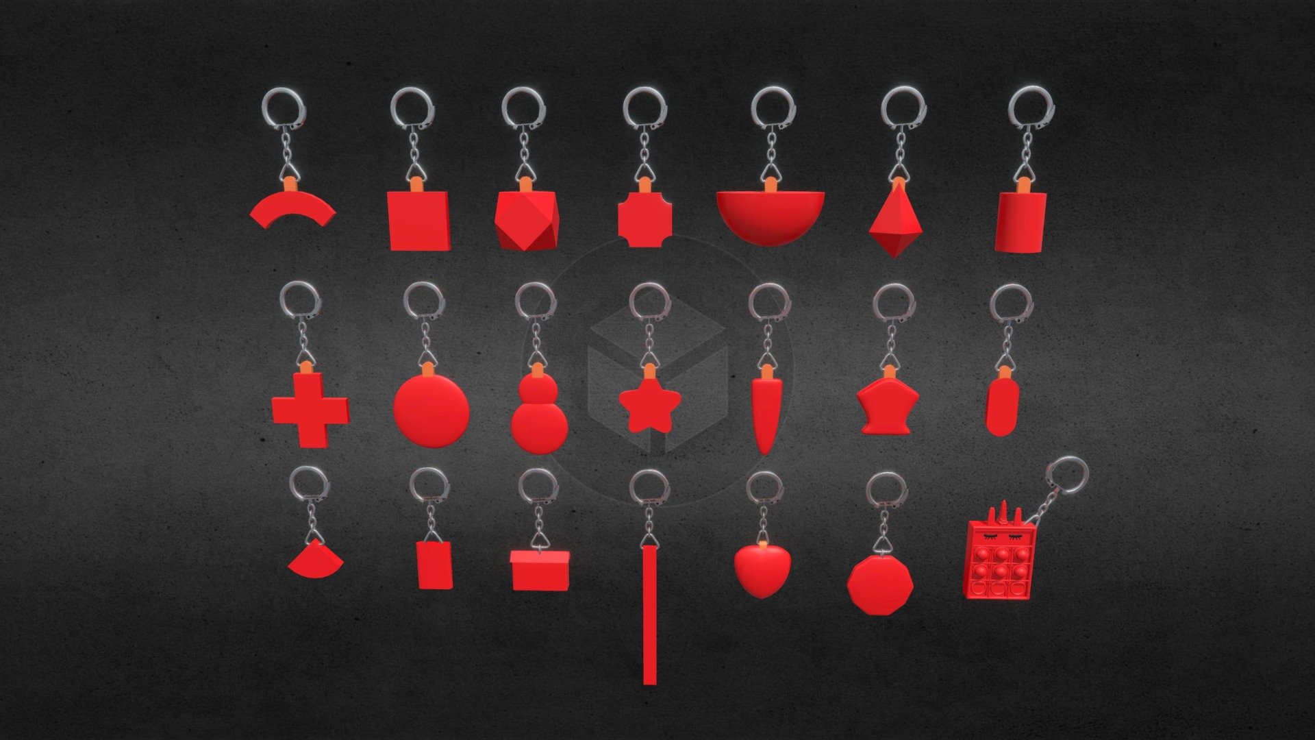 Lowpoly Keychains:Stylish, Minimalist, Essential - Download Free 3D ...