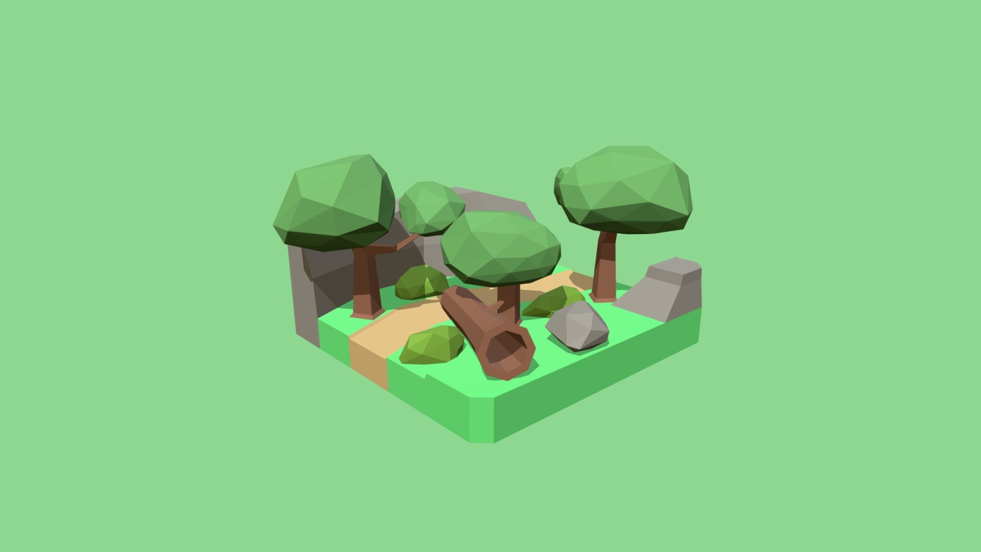 Low Poly Forest - 3D model by StalemateZ [c2517f9] - Sketchfab