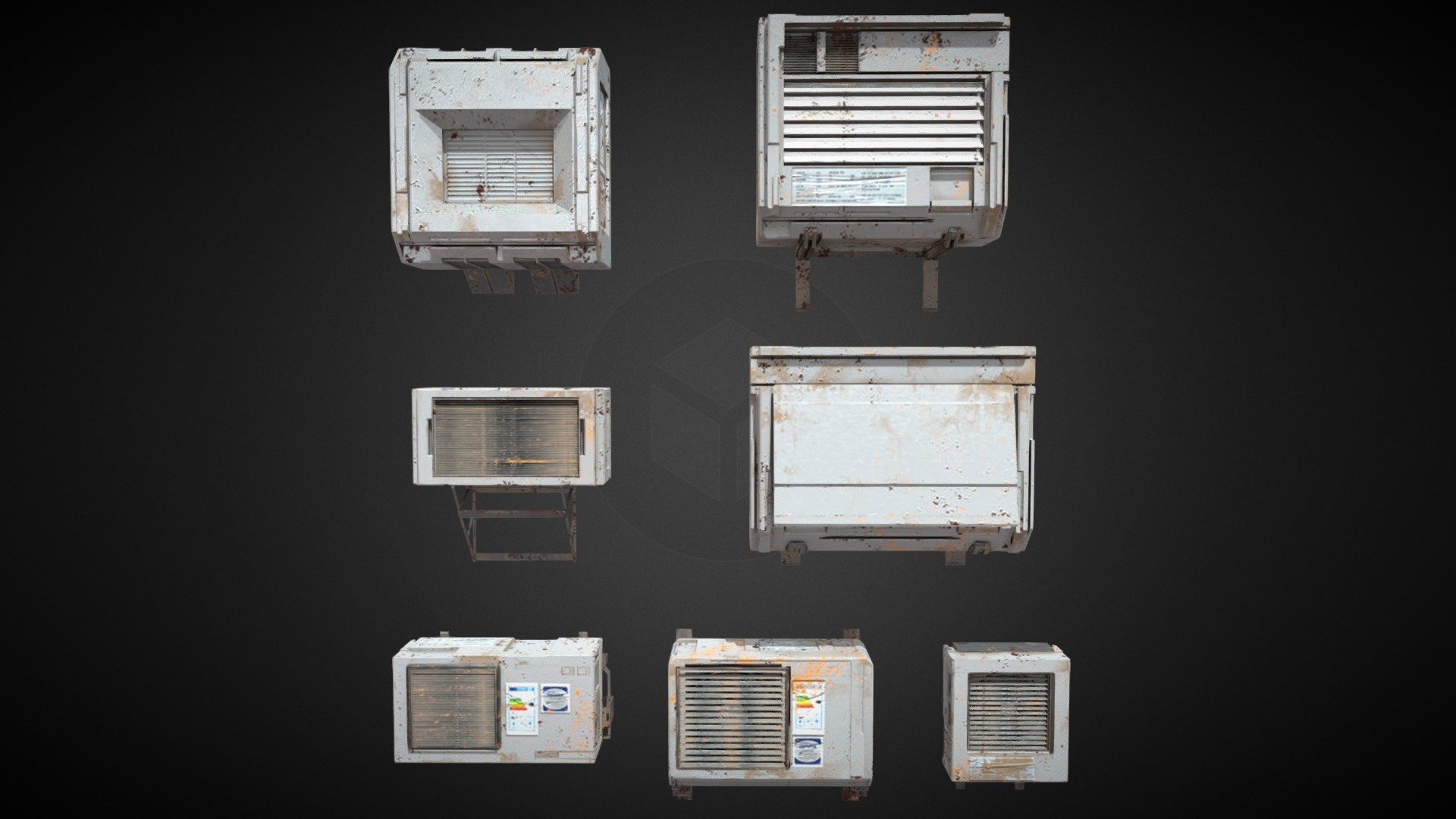 Air conditioners - 3D model by kourosh.archi [c251c29] - Sketchfab