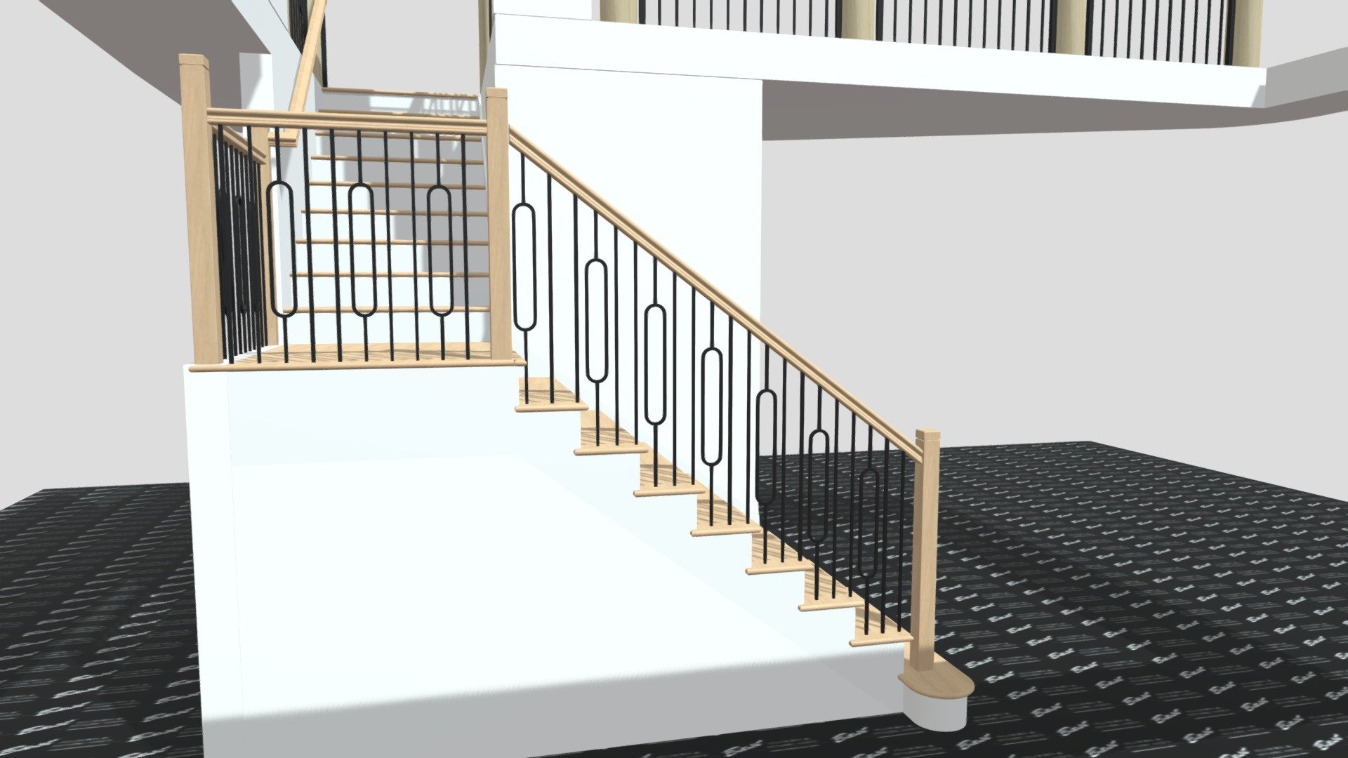 aalto series balustrade - 3D model by Bast floors and staircases ...