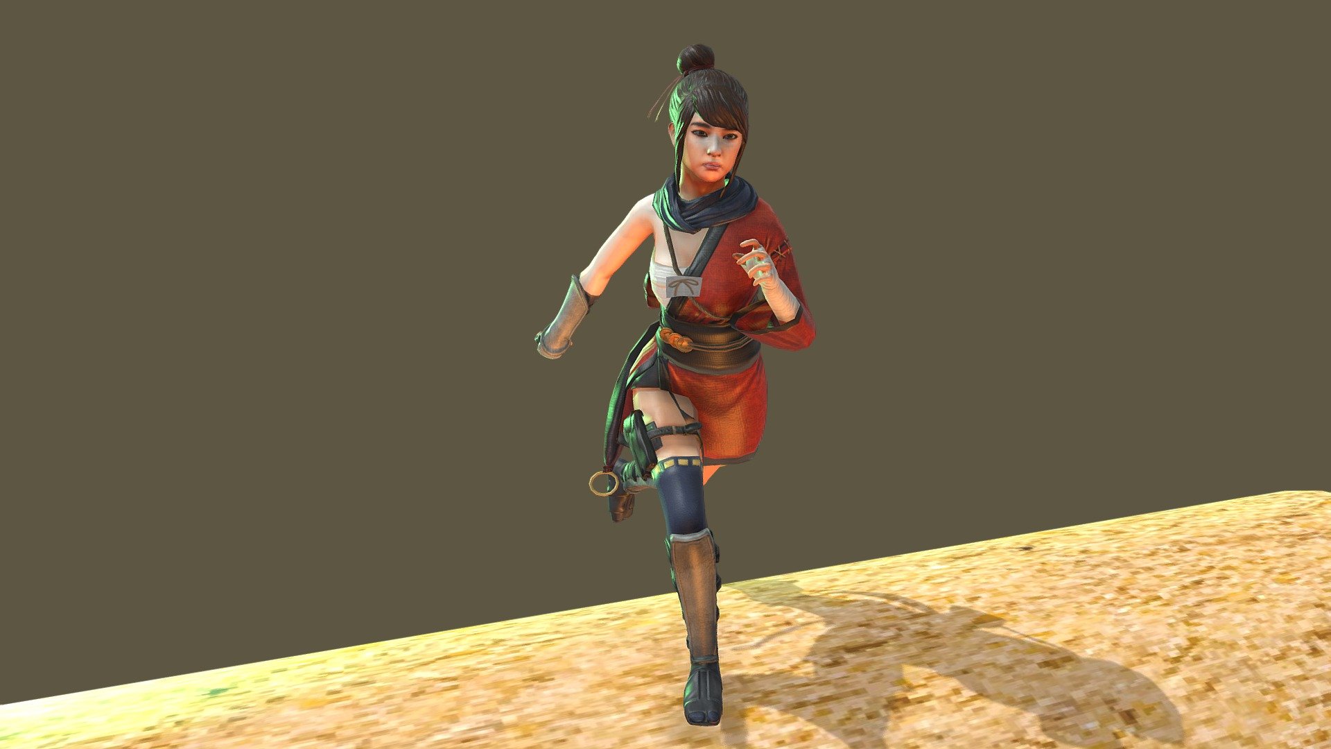 Animated Female Running Character Loop - Download Free 3D model by ...