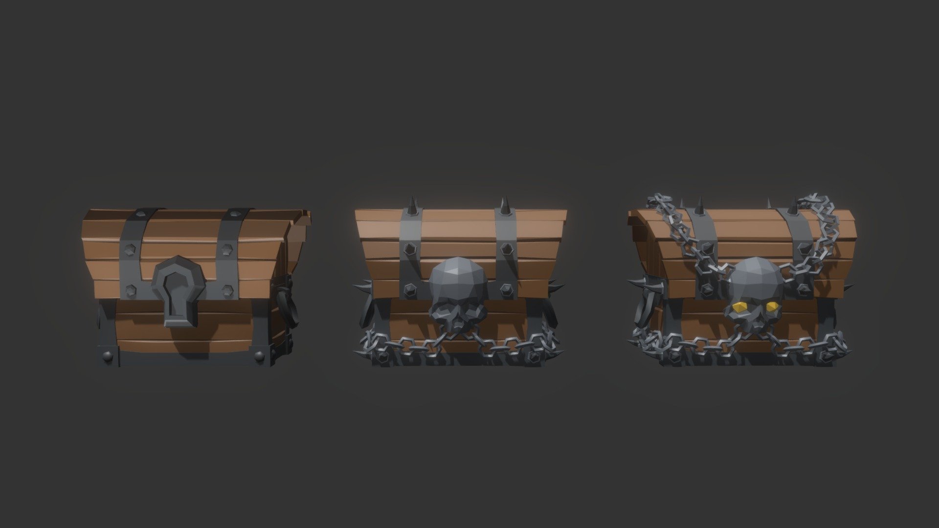 Animated Fantasy Polygon Chests - 3D model by davidaldy3d [c25528c ...