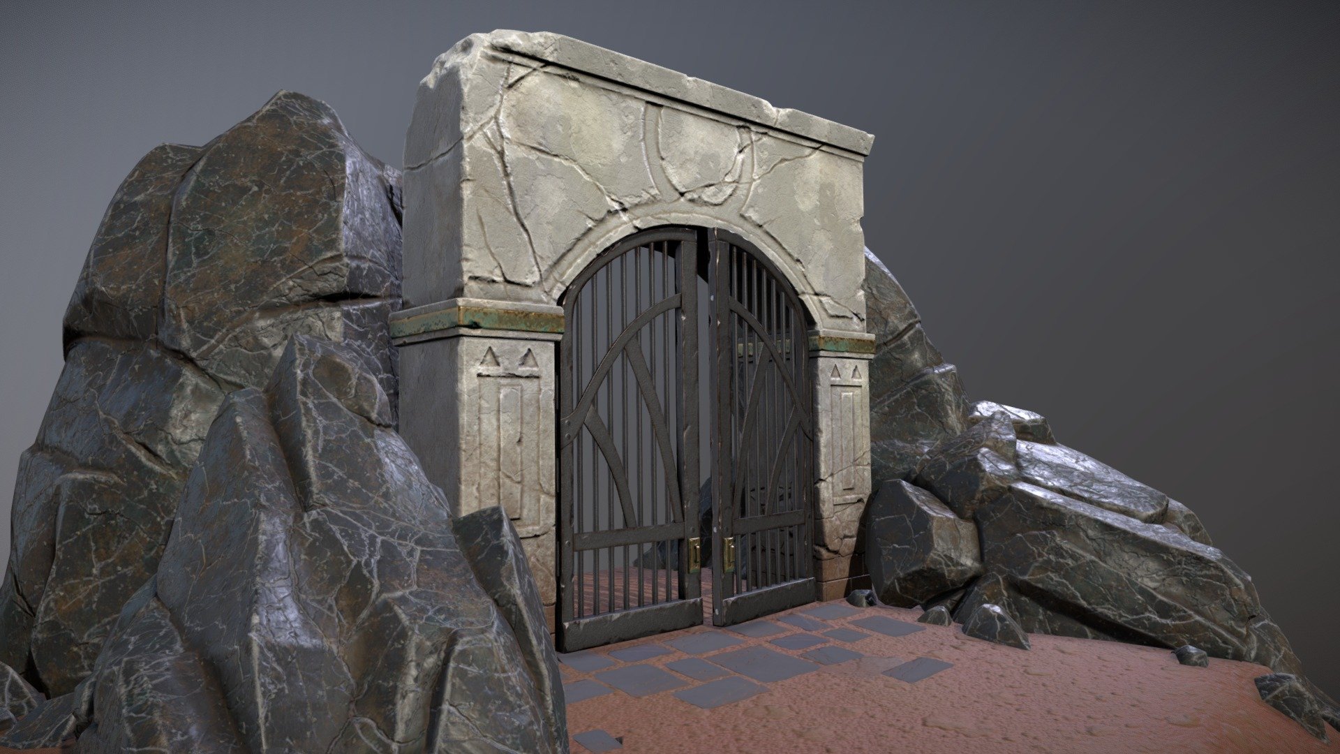 Gate Scene - 3D model by Steve B (@cybroxide) [c256905] - Sketchfab