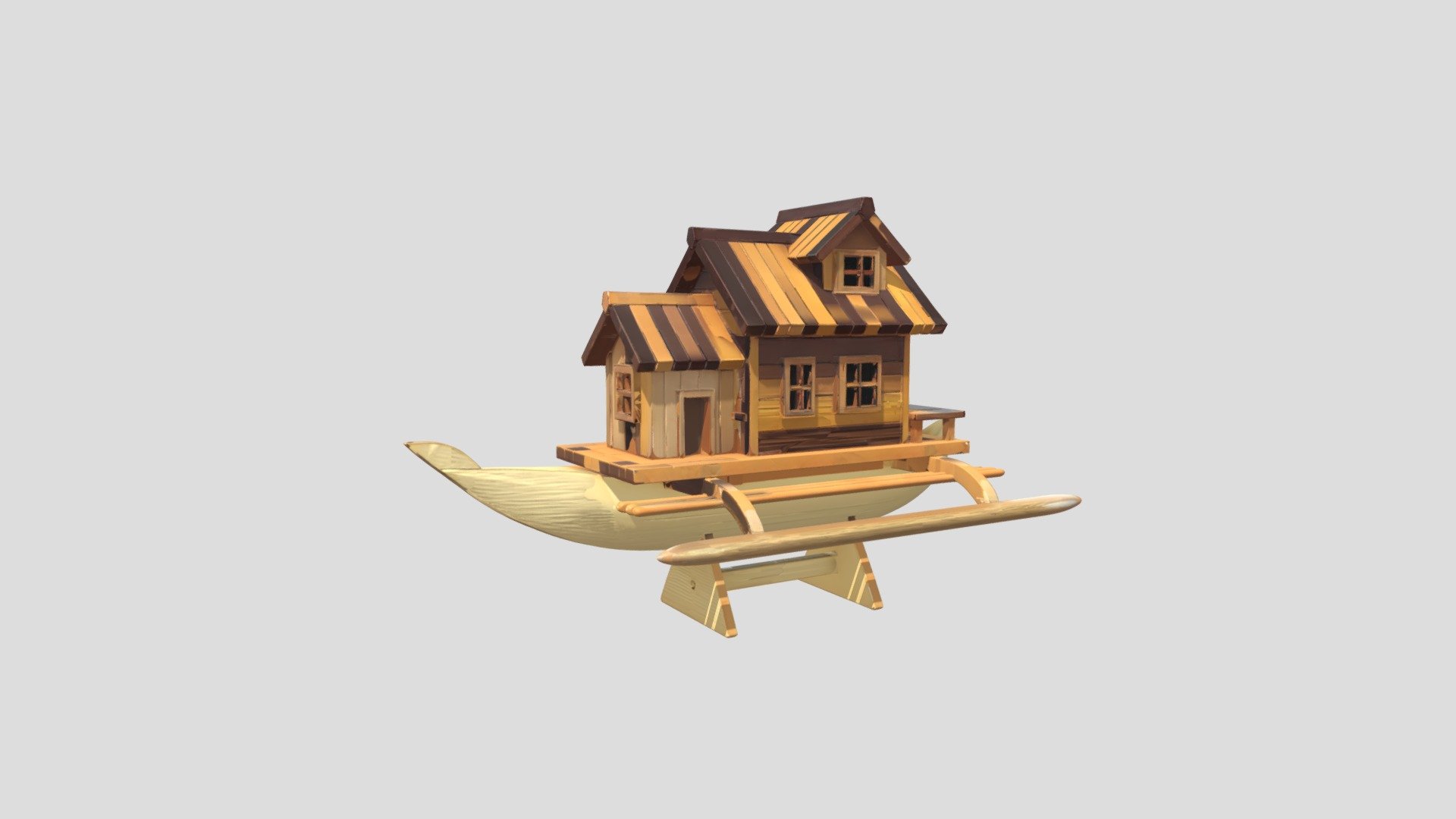 Wooden Floating House On Stand - Download Free 3D model by ecefilms ...