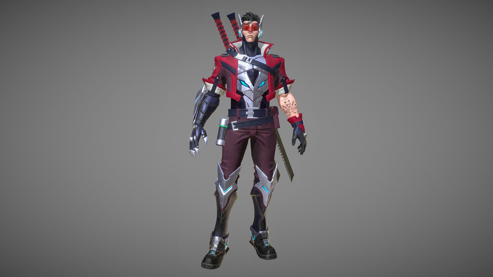 Red Fox Ninja Idle Animation - 3D model by Justin (@jmac_flash ...