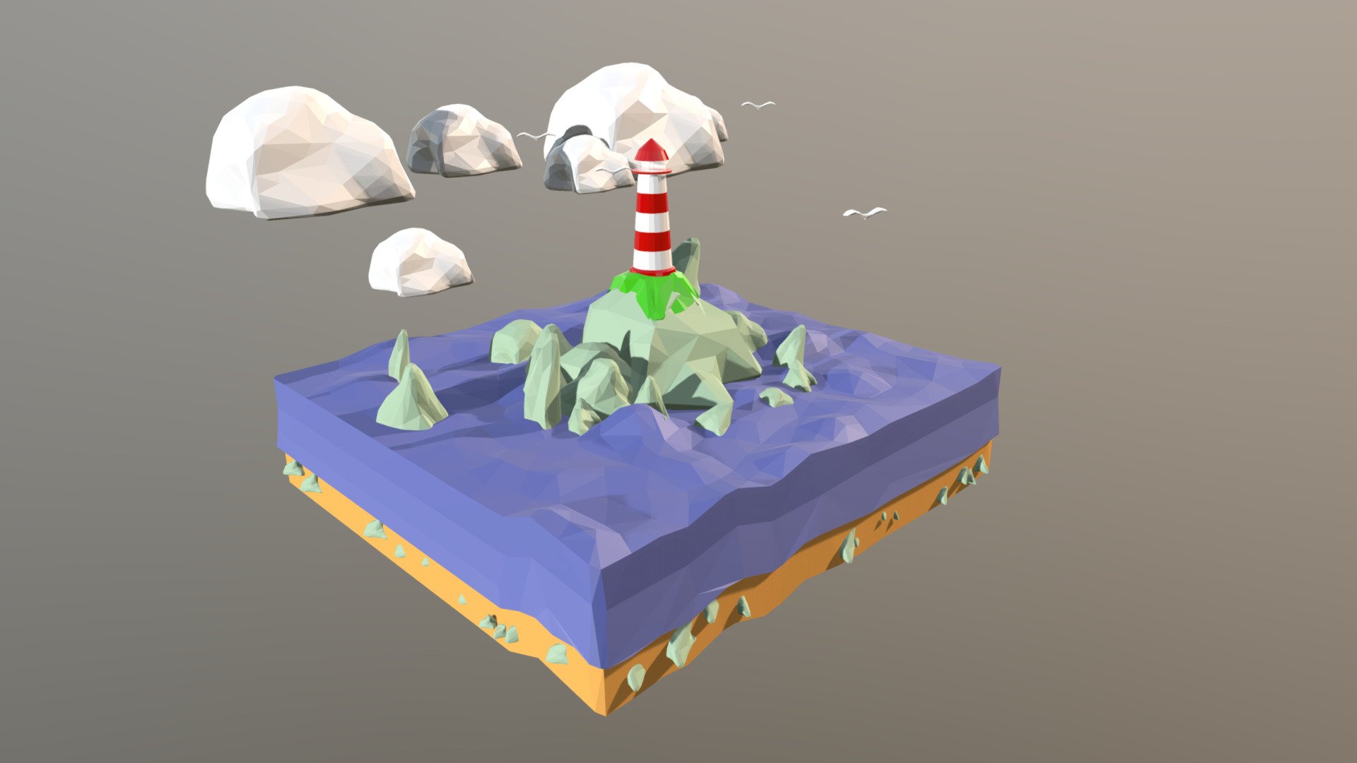 Diorama Lighthouse - 3D model by Victor Vk Dev (@victorvkdev) [c2601aa ...