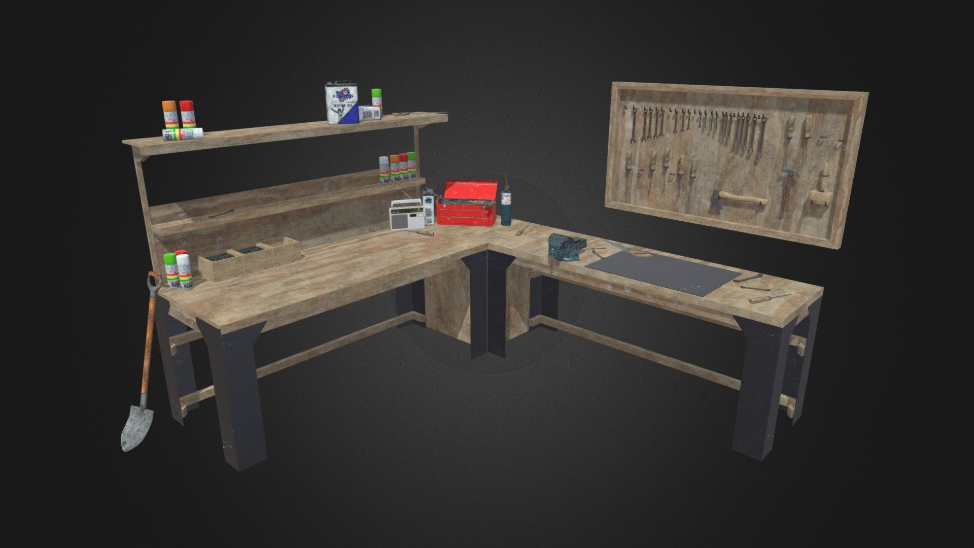 Garage Desk - Download Free 3D model by Arsen Ismailov (@fdgasd7 ...
