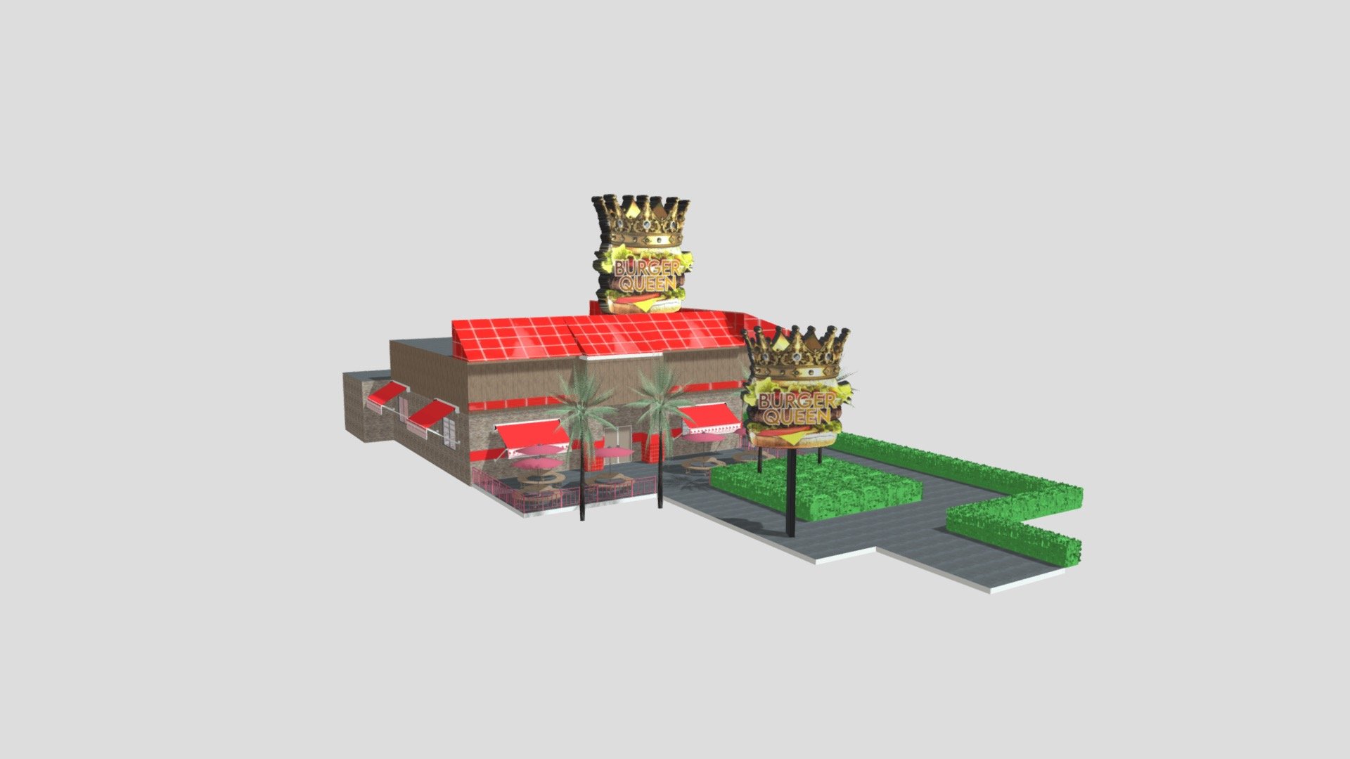 sonic-rangers-burger-queen-restaurant - Download Free 3D model by ...