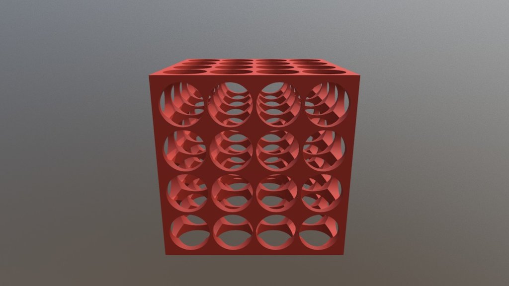 Pierced Cube Pen Holder - Download Free 3D model by rpontius [c26ff1b ...
