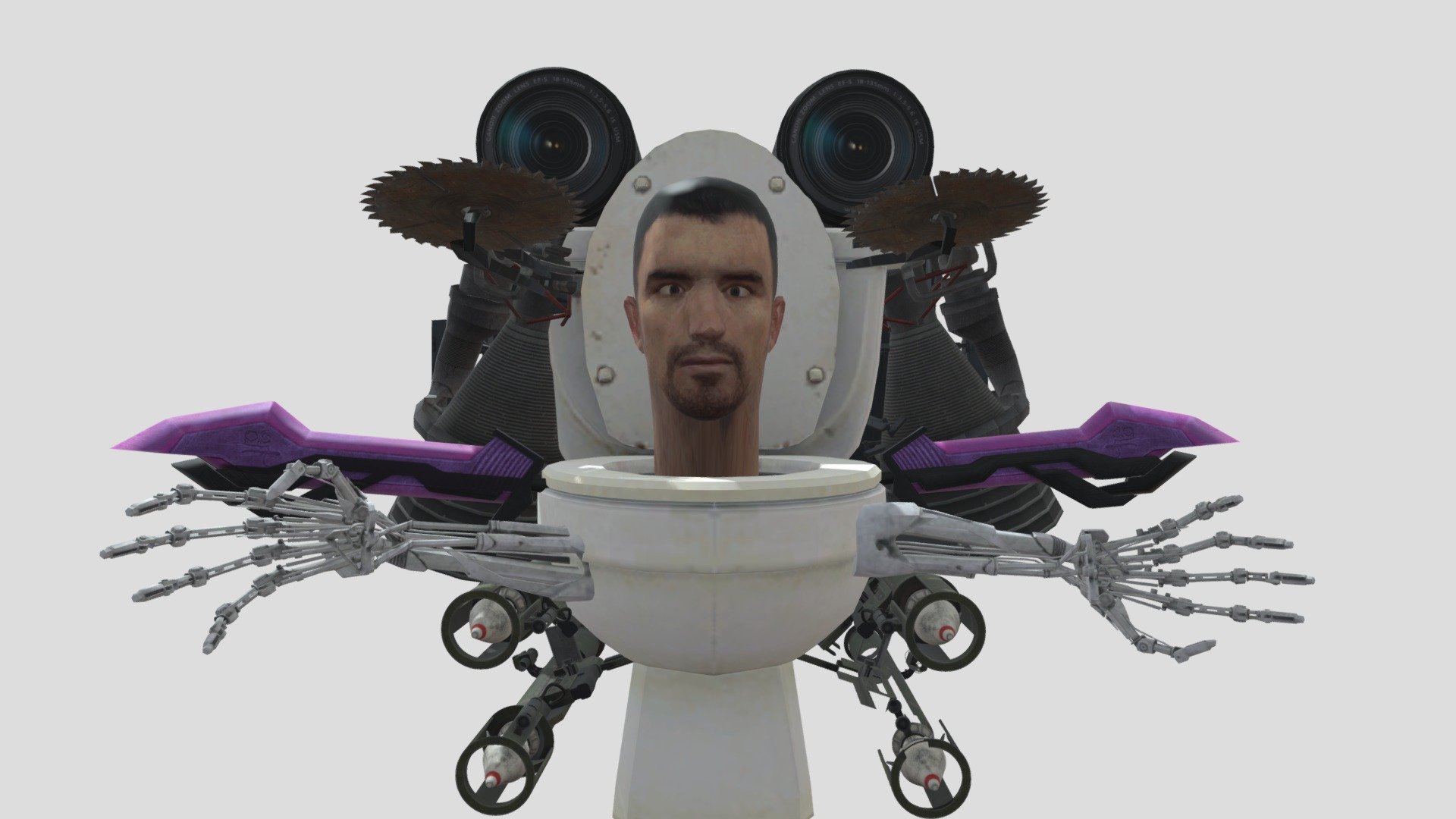 Blade Rocket Laser Buzzsaw Jetpack Claw Toliet - Download Free 3D model ...