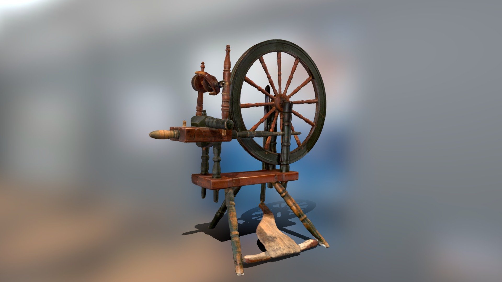 Spinning wheel - 3D model by kyrreand [c274400] - Sketchfab