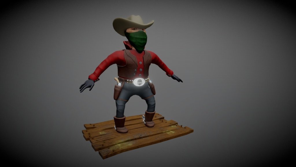 Cowboy - 3D model by Steve Braski (@sbraski) [c274c01] - Sketchfab