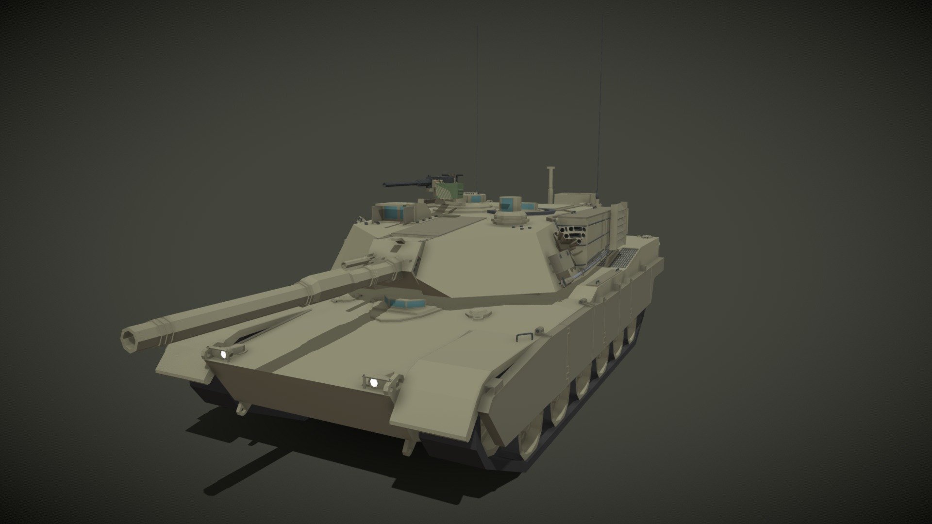 Low Poly M1A2 Abrams - 3D model by MLGprogect [c277bbe] - Sketchfab