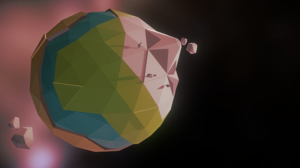 A low Poly Planet - 3D model by salutbob [c2785cc] - Sketchfab
