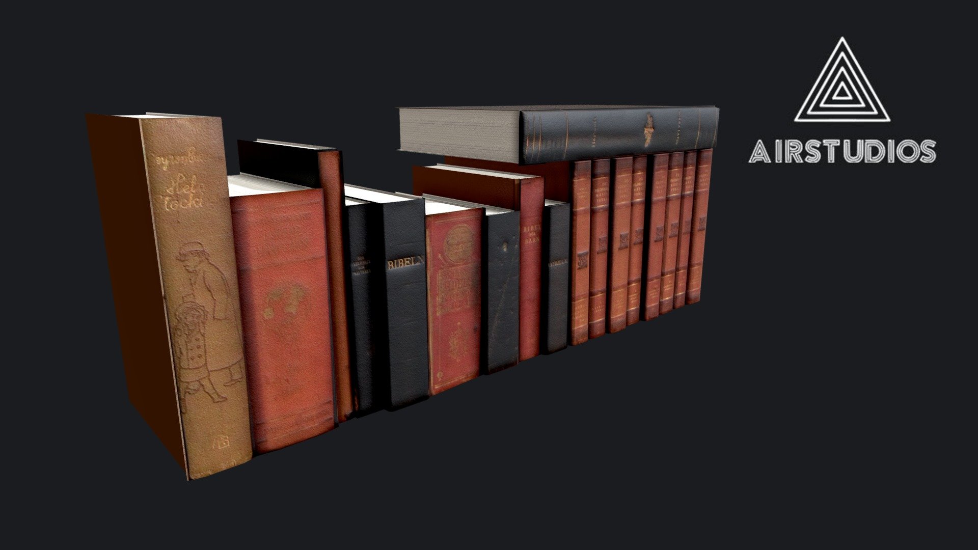 Books - Buy Royalty Free 3D model by AirStudios (@airstudios3d ...