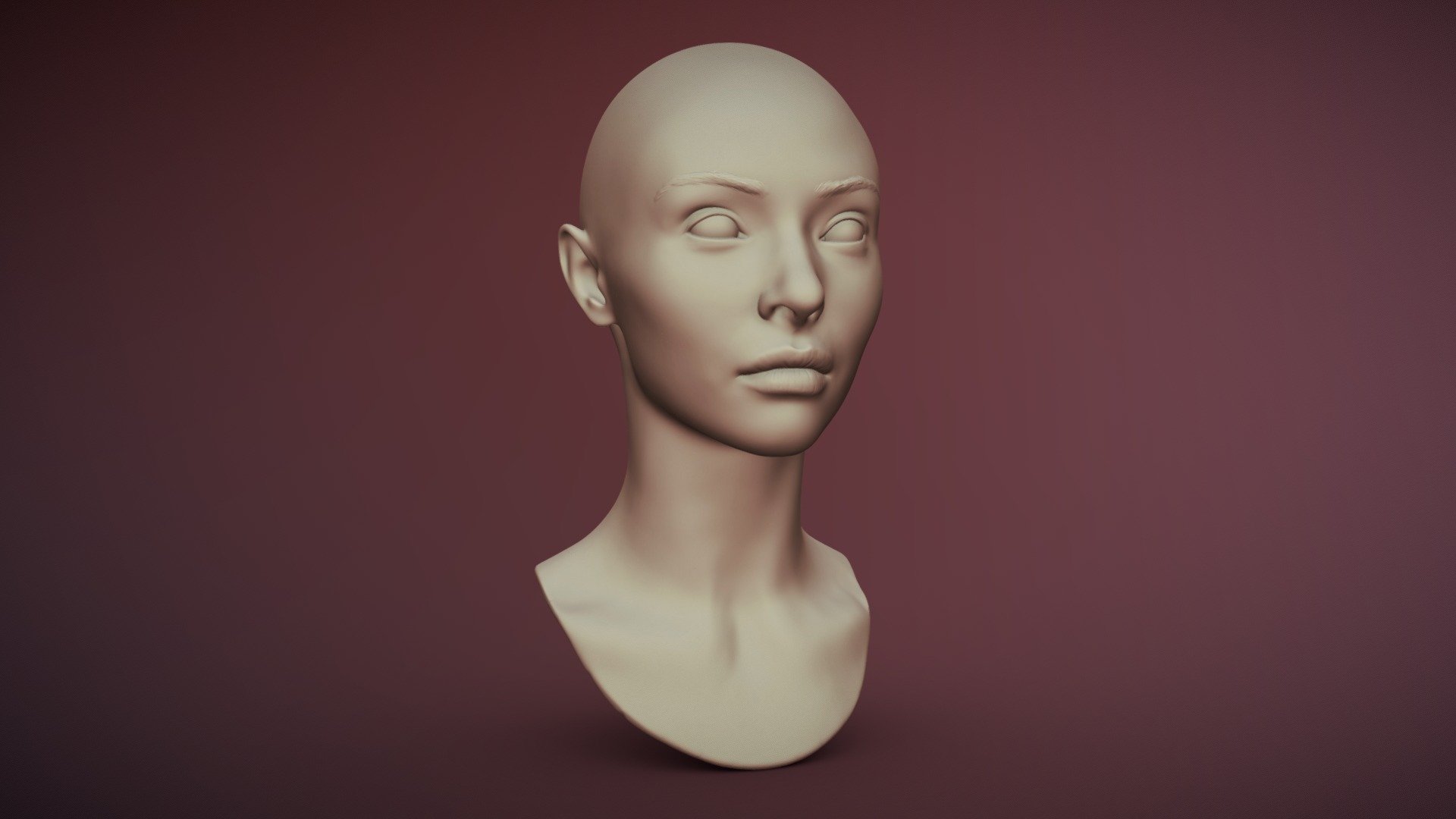 3D Printable Female Head 14 - Buy Royalty Free 3D model by ...