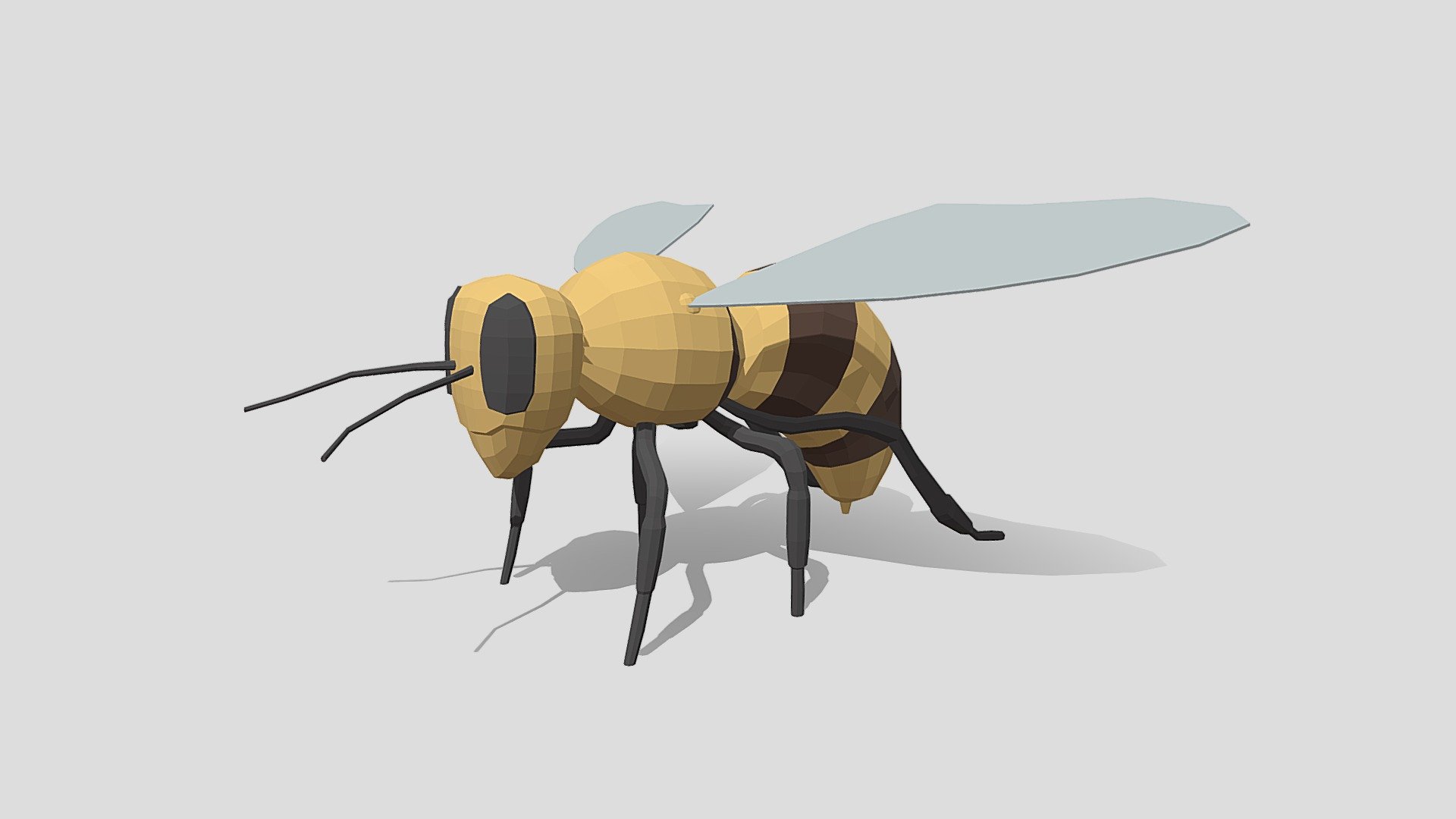 Low Poly Cartoon Honey Bee - Buy Royalty Free 3D model by chroma3d ...