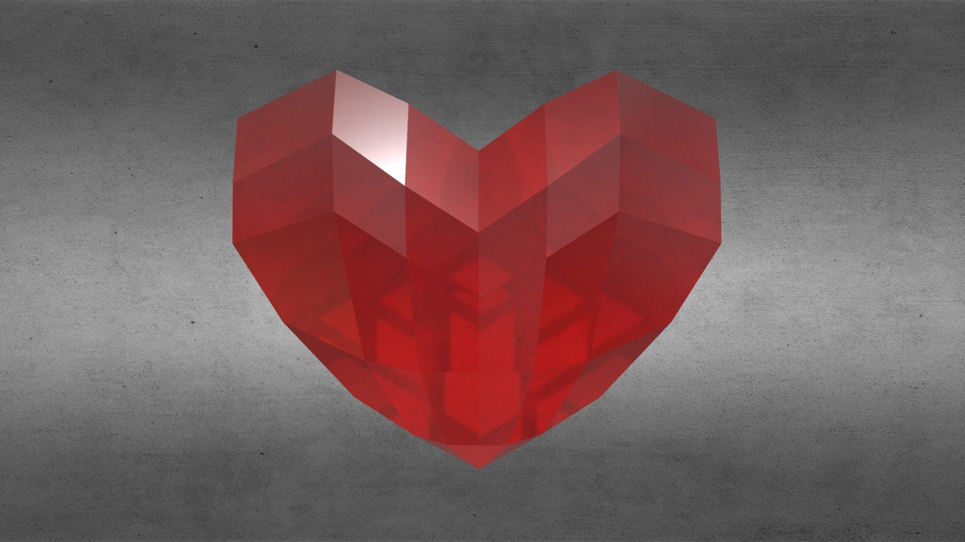 Crystal Heart (Detailed Cubic) - 3D model by NinJOke [c2811d2] - Sketchfab
