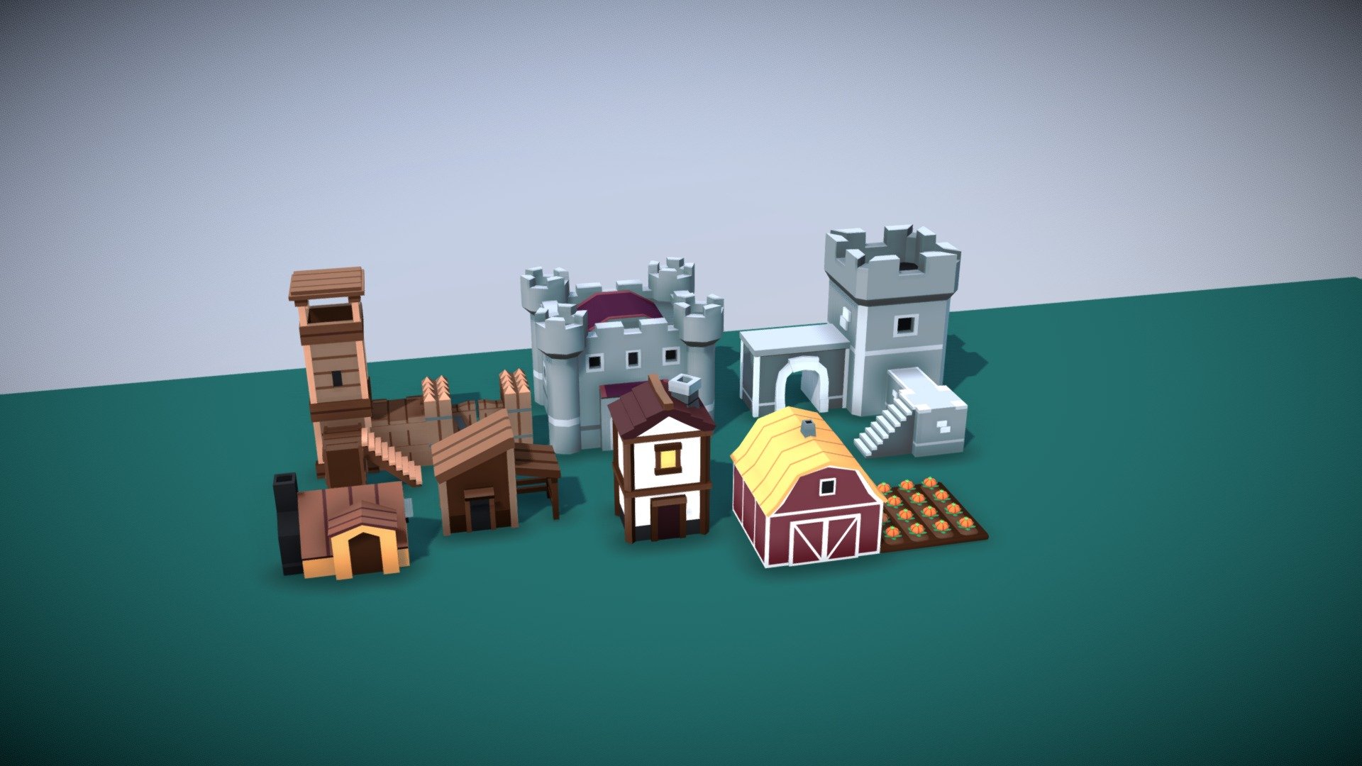 RTS Buildings - 3D model by squareanon [c2820b4] - Sketchfab