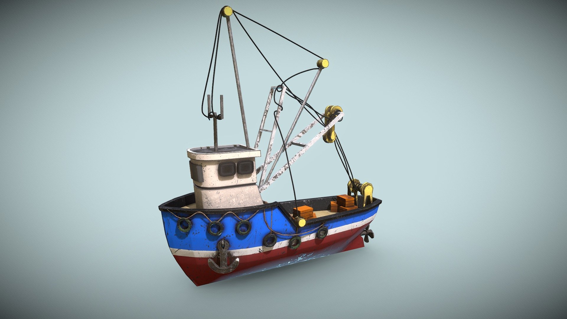 Fishing Boat - Download Free 3D model by gozdemrl [c28524c] - Sketchfab