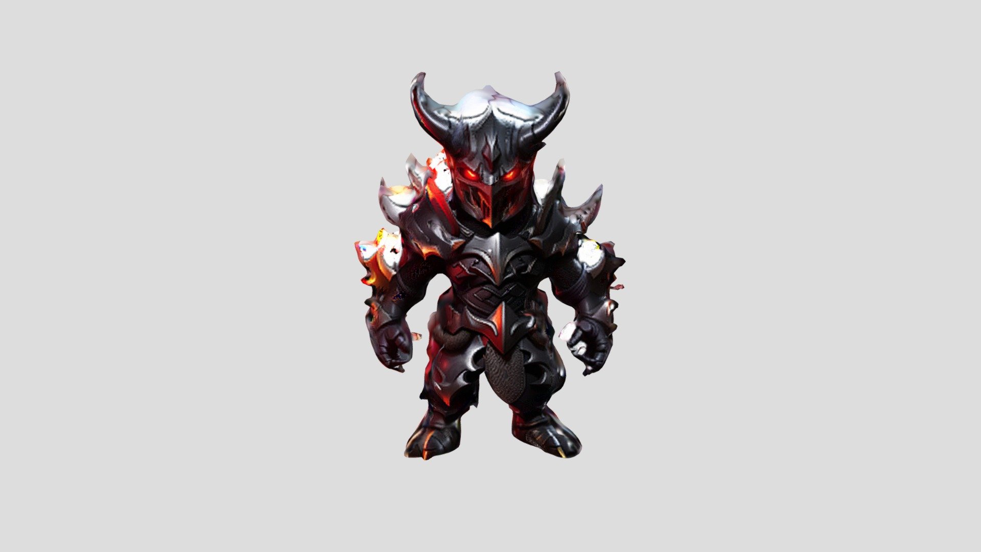 Black and red demon figurine A black and red - Download Free 3D model ...