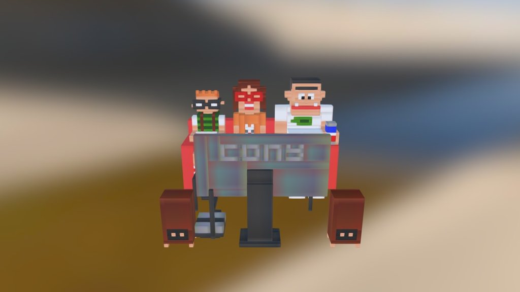 Retro Gamers - 3D model by starhopper [c286cfc] - Sketchfab