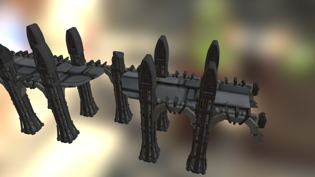 Fantasy Bridge WIP - 3D model by Shortboy [c287984] - Sketchfab